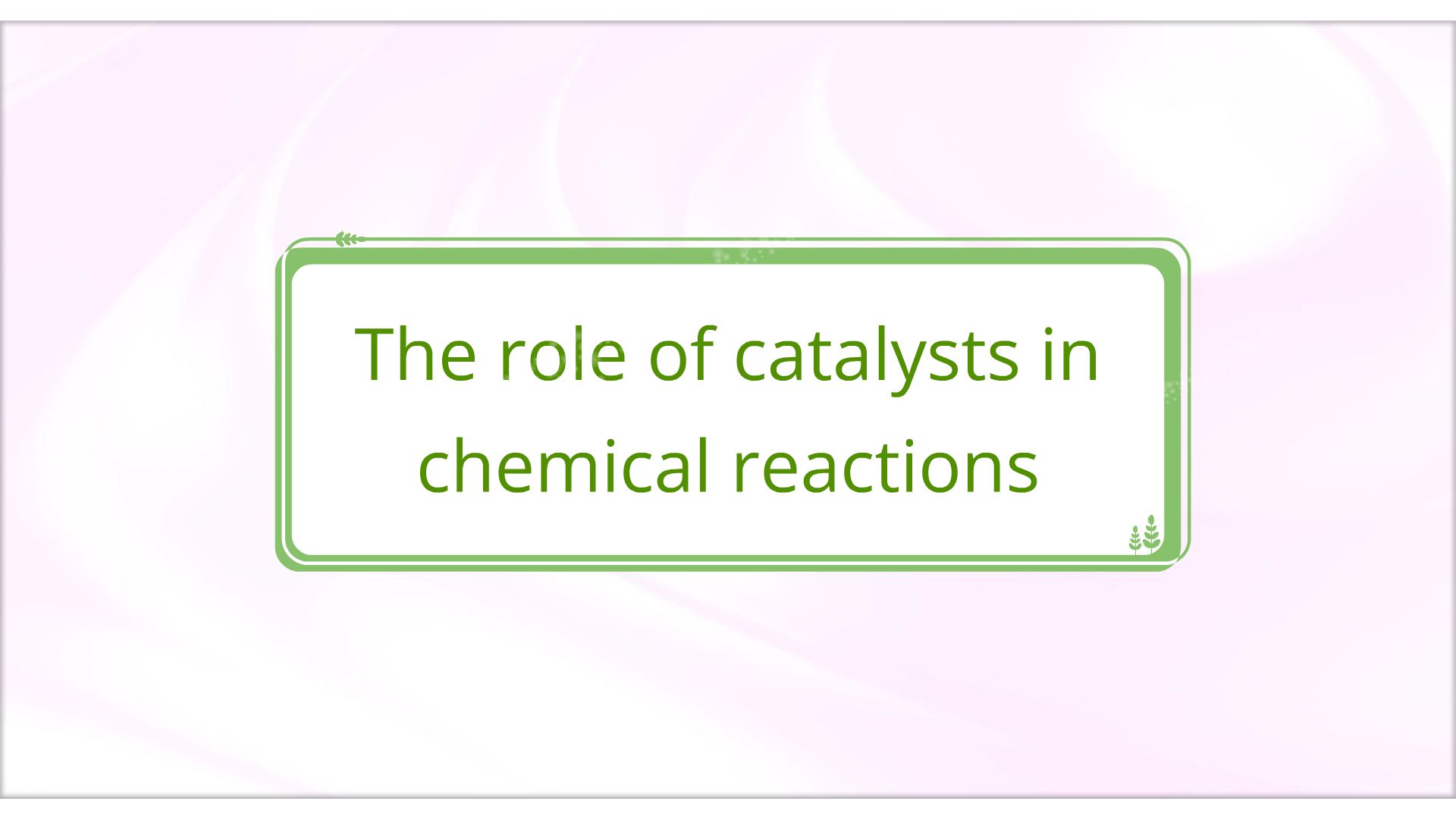 The role of catalysts in chemical reactions. - Animated Video By Pixel ...