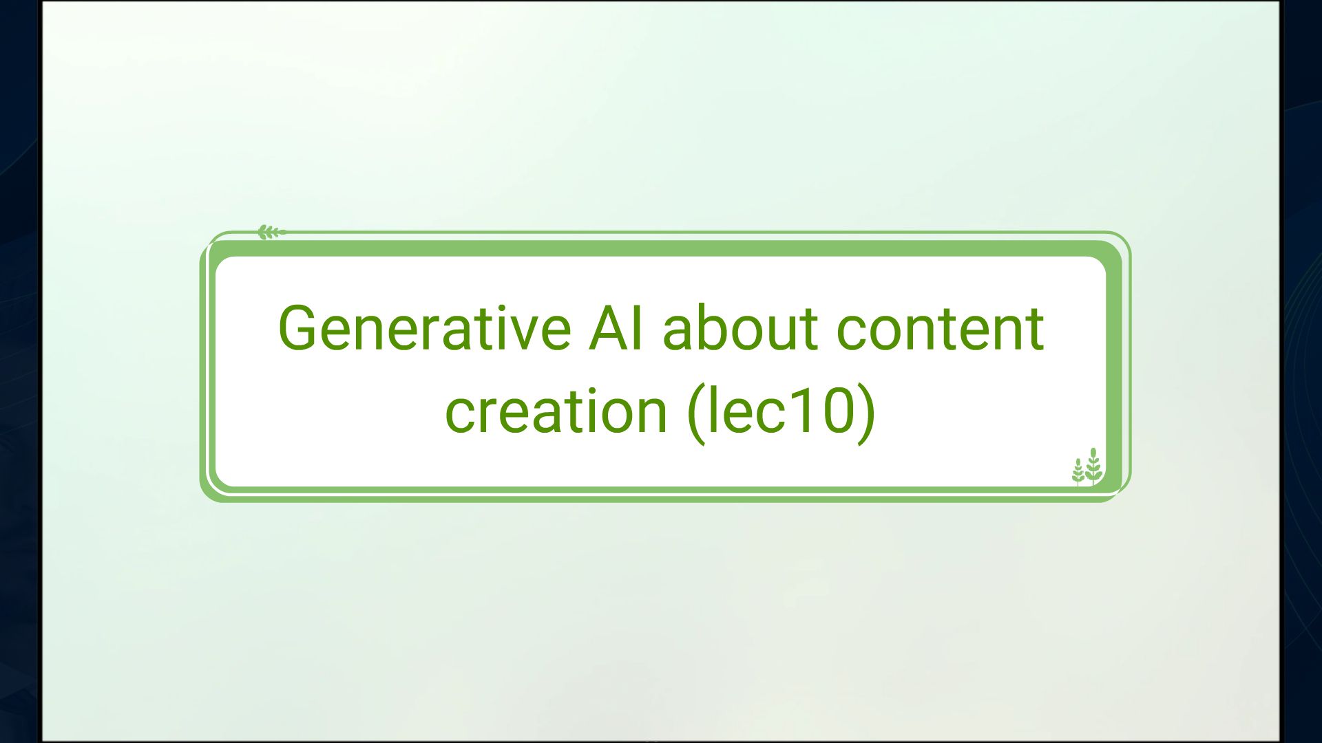 Generative AI about content creation (lec10). - Animated Video By mirha fytdf - Mango Animate