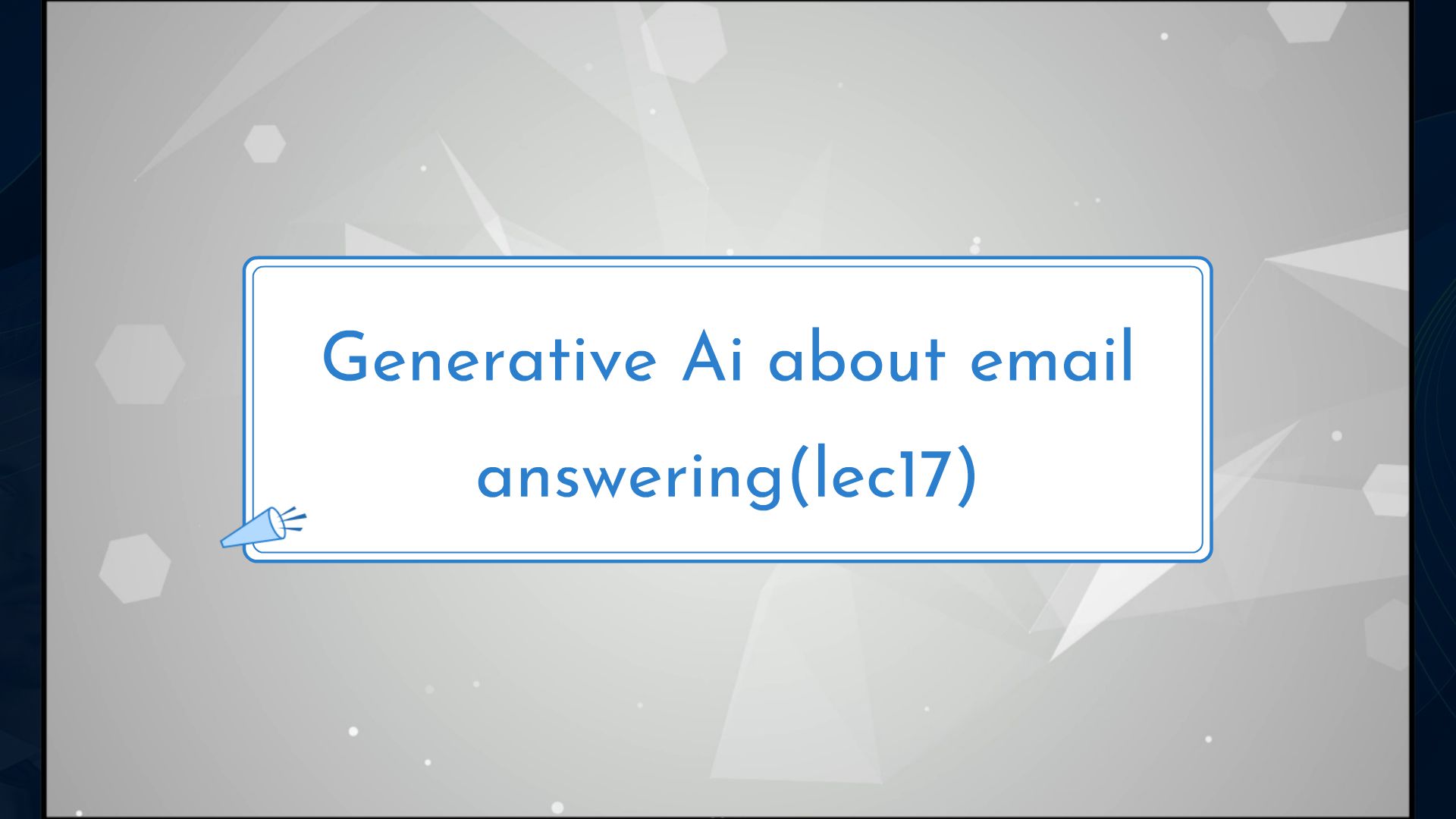 Generative Ai about email answering(lec17). - Animated Video By ...
