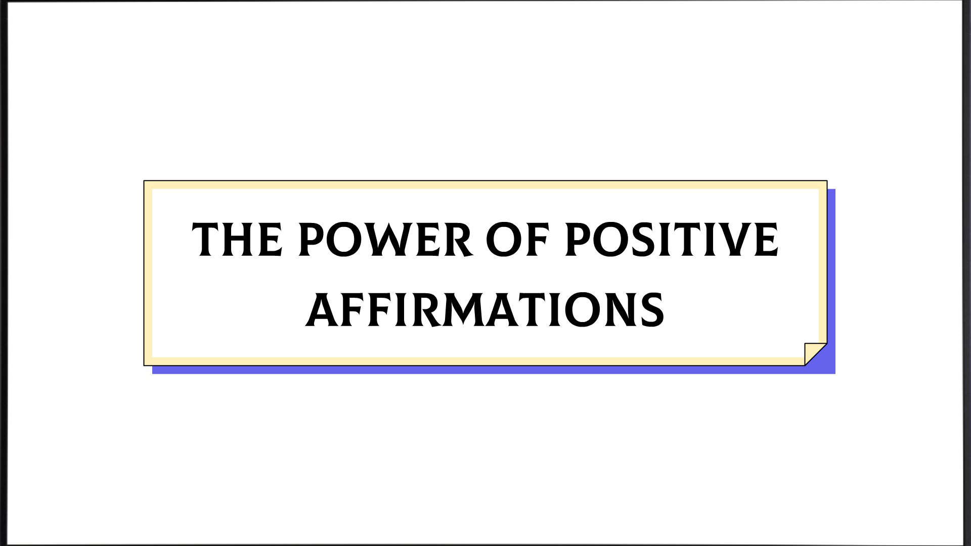 The Power of Positive Affirmations. - Animated Video By Toon_Maverick ...