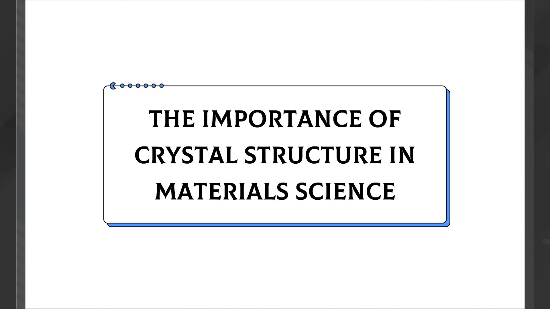 The Importance of Crystal Structure in Materials Science. - Animated ...