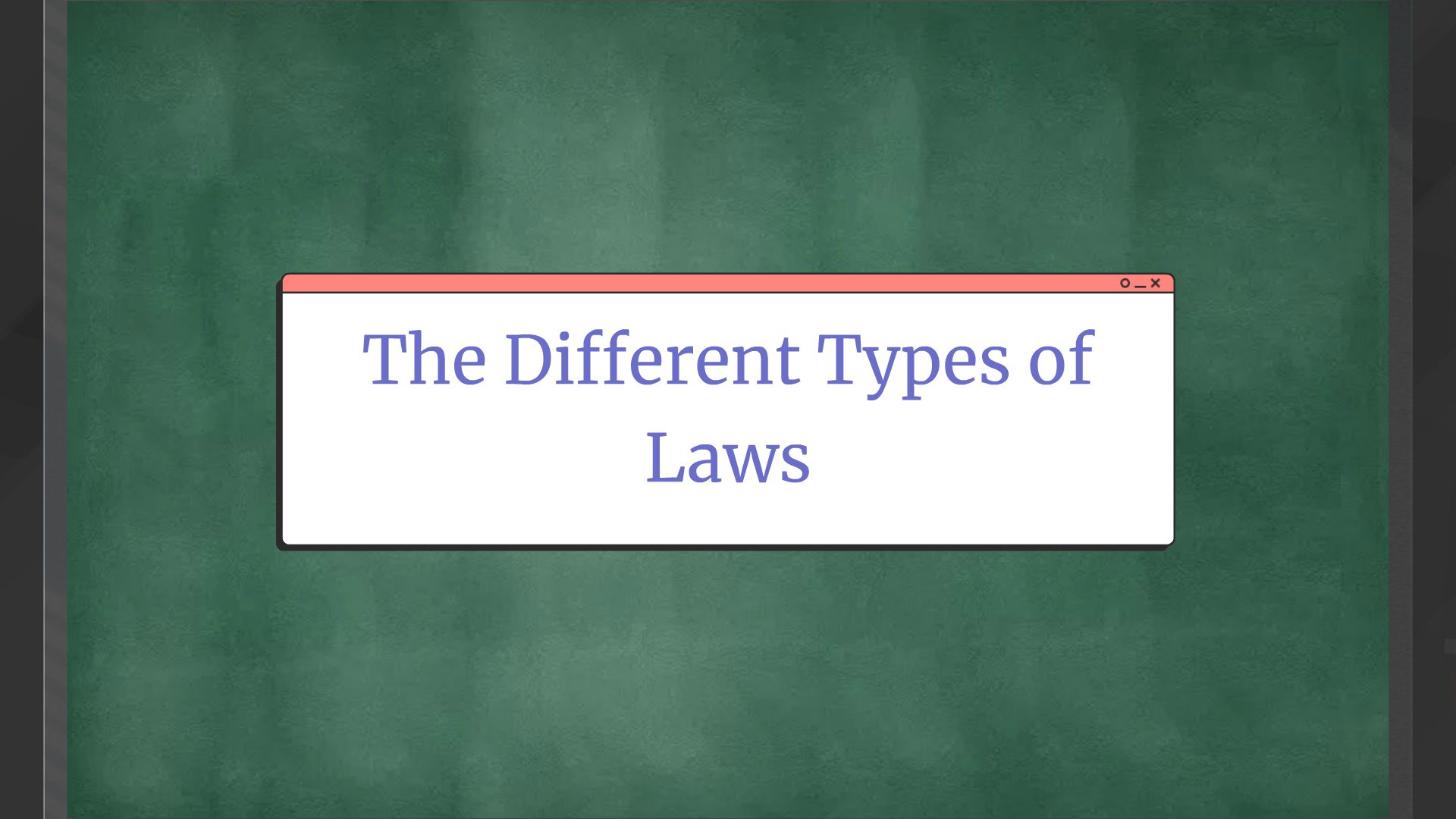 The Different Types of Laws. - Animated Video By Pixel_Enthusiast ...
