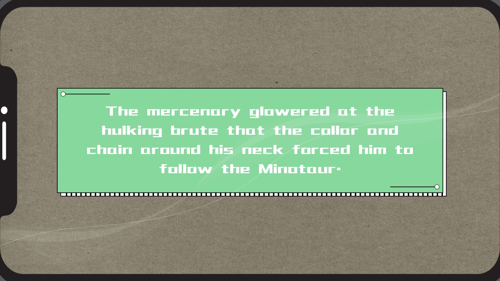 The mercenary glowered at the hulking brute that the collar and chain ...