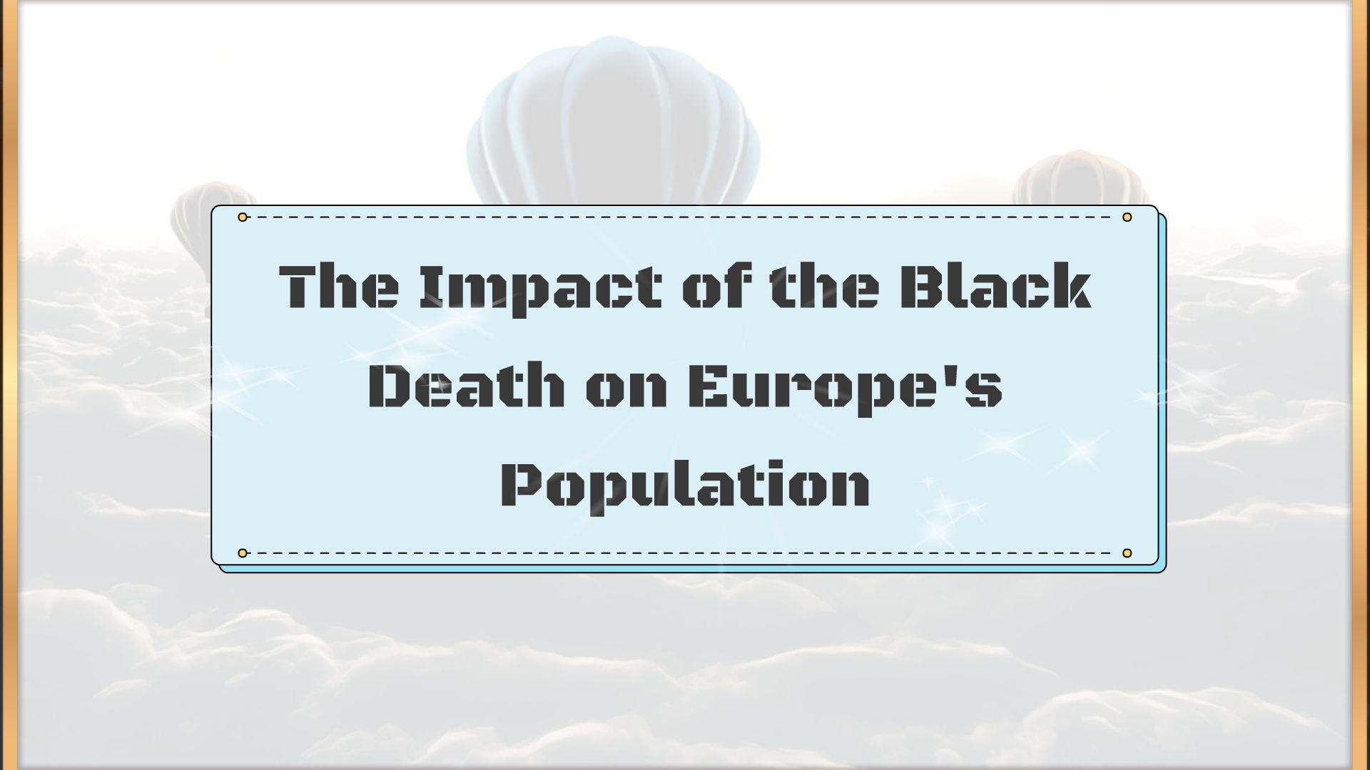 The Impact of the Black Death on Europe's Population. - Animated Video ...