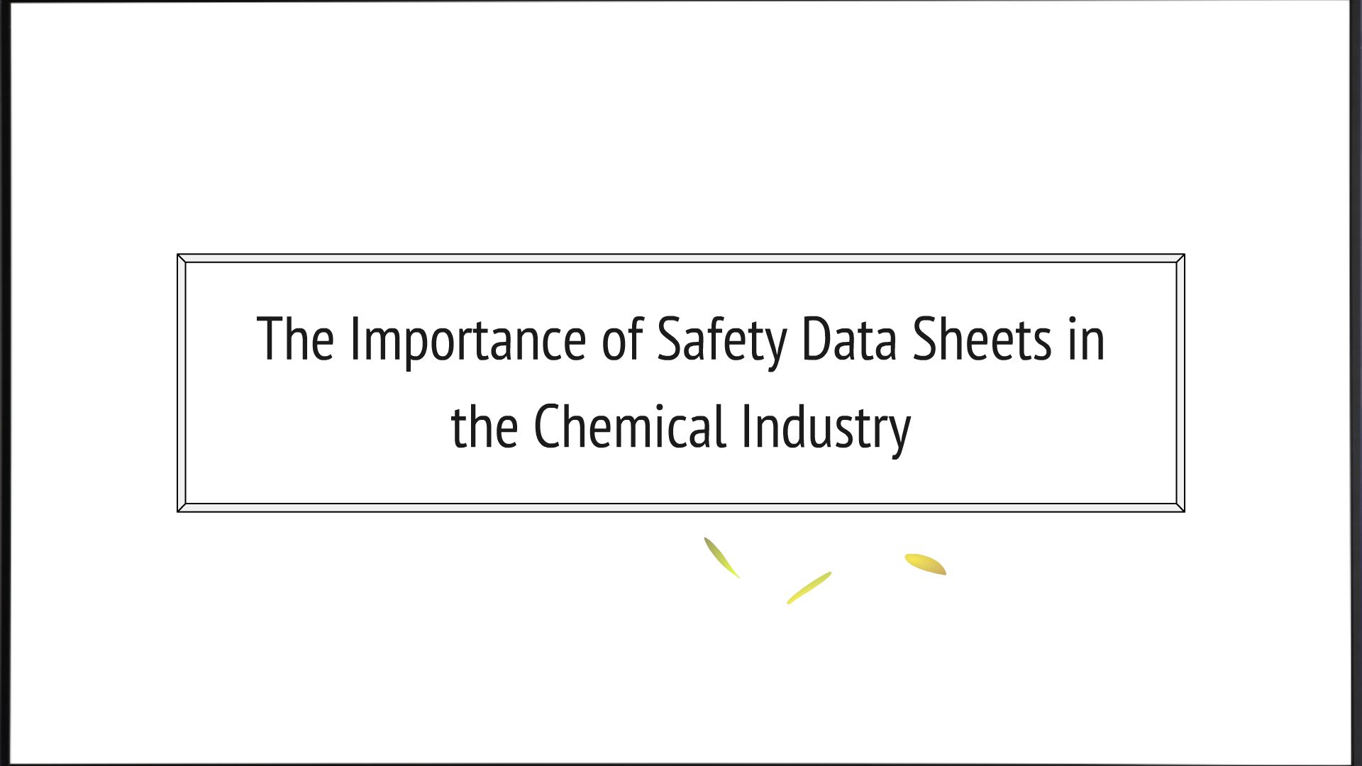 The Importance of Safety Data Sheets in the Chemical Industry. - Animated Video By Animated ...