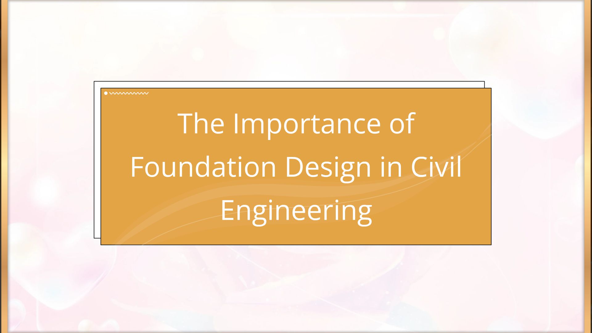 The Importance of Foundation Design in Civil Engineering. - Animated ...