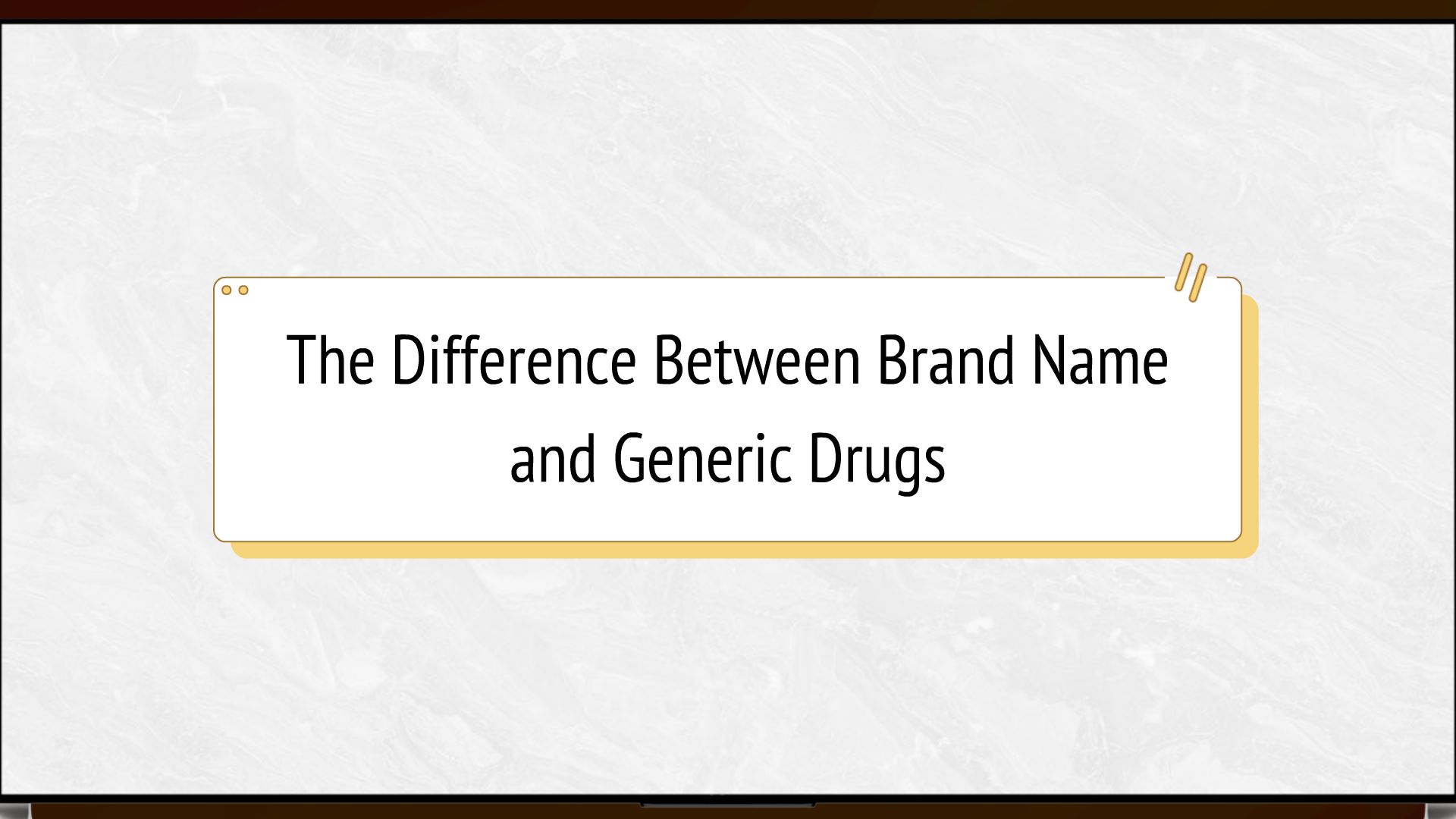 The Difference Between Brand Name and Generic Drugs. - Animated Video ...