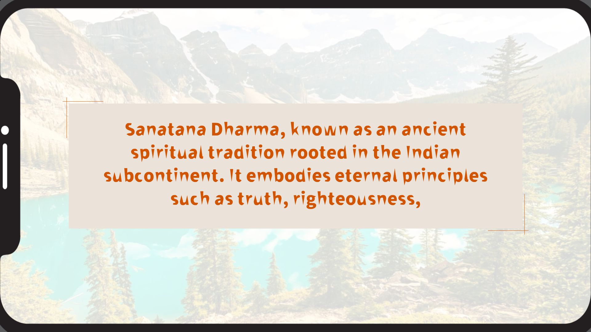 Sanatana Dharma, known as an ancient spiritual tradition rooted in the ...