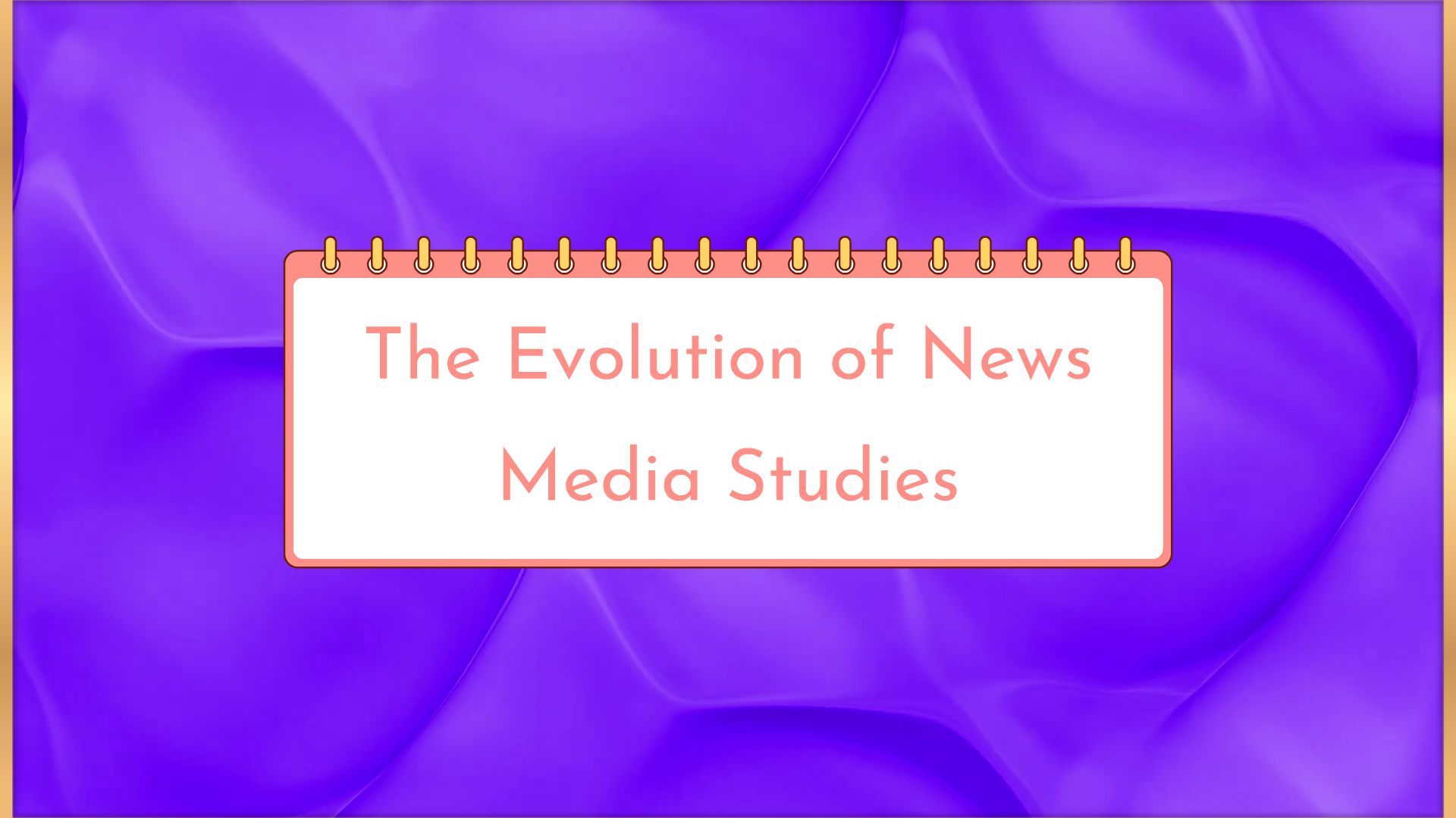The Evolution of News Media Studies. - Animated Video By Pixel_Pirate ...