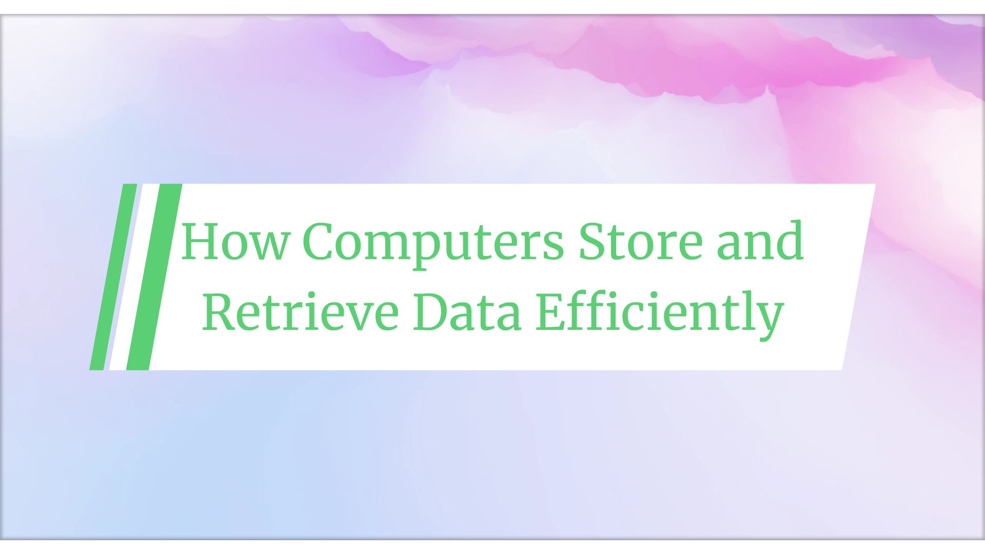 How Computers Store And Retrieve Data Efficiently Animated Video By Animeexpert Mango Animate