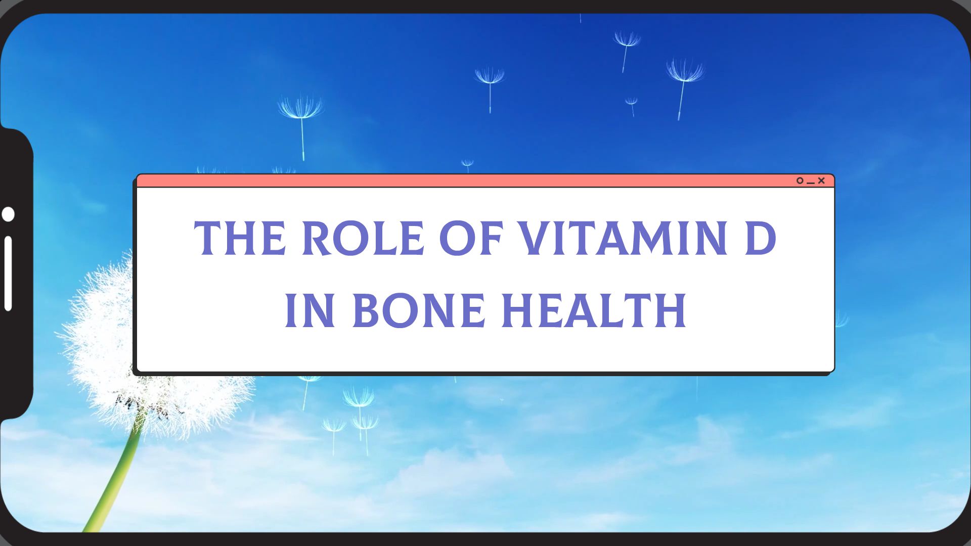 The Role of Vitamin D in Bone Health. - Animated Video By Digi_Ace ...