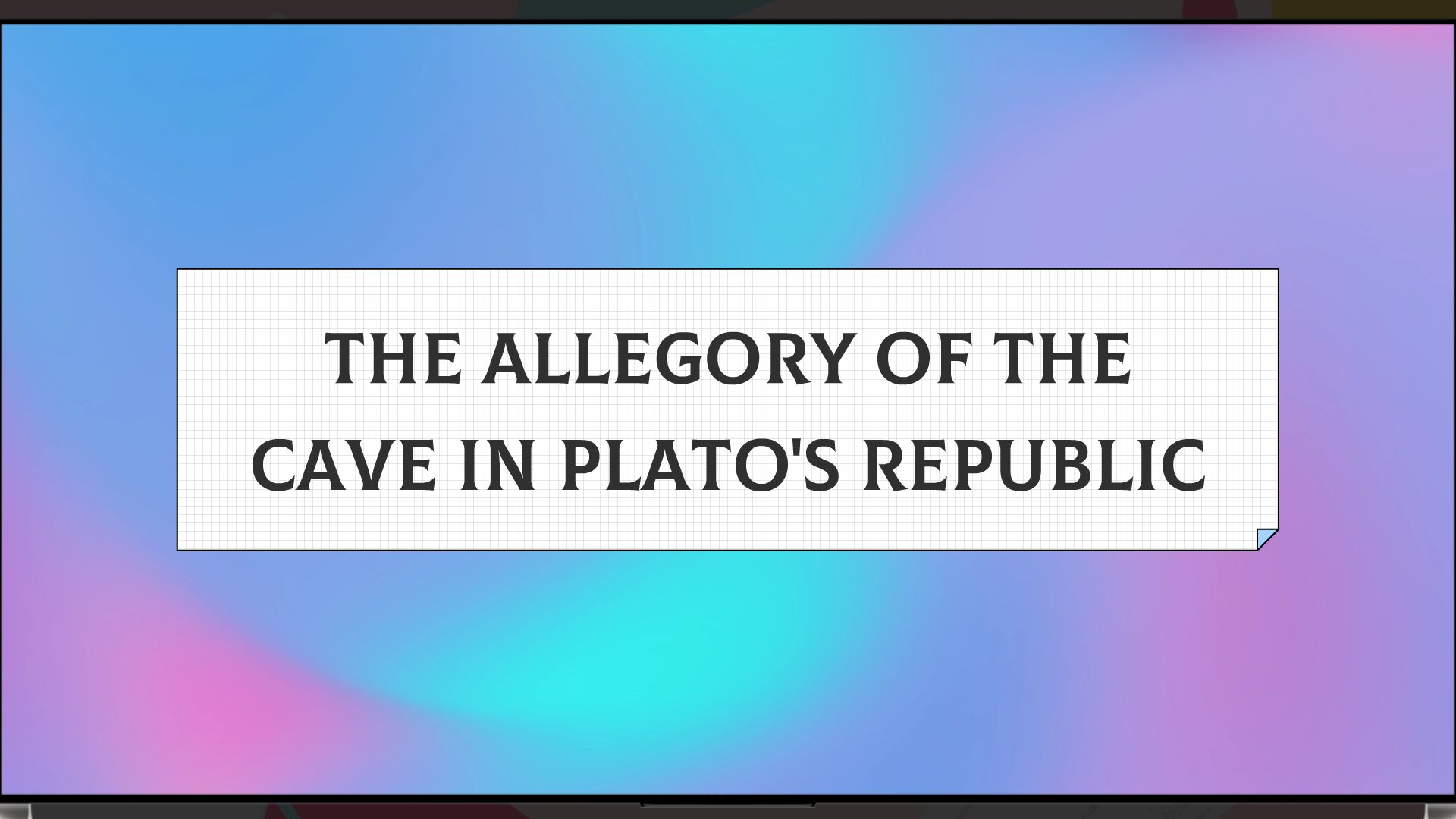 The Allegory of the Cave in Plato's Republic. - Animated Video By ...