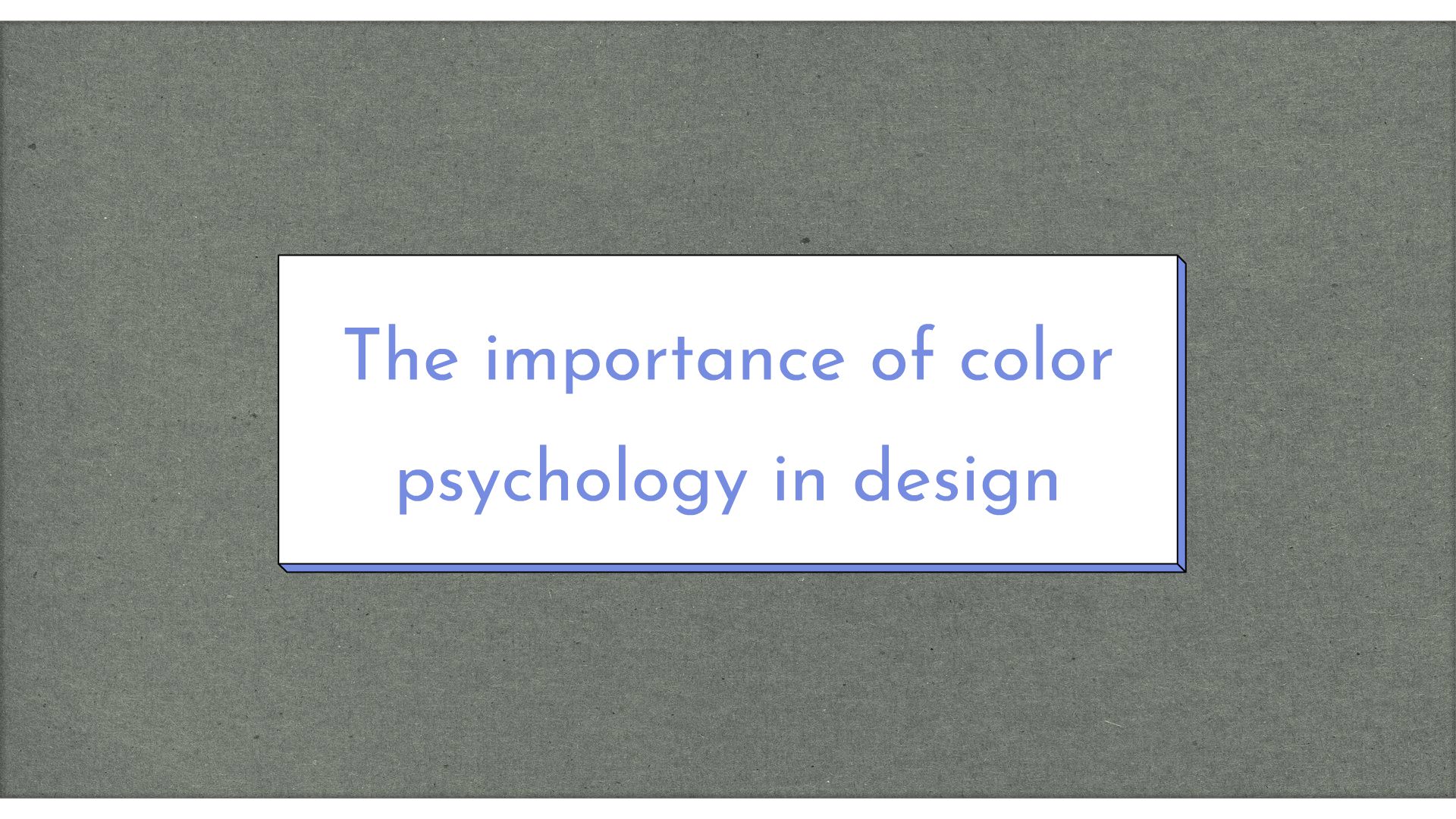 The importance of color psychology in design. - Animated Video By ...
