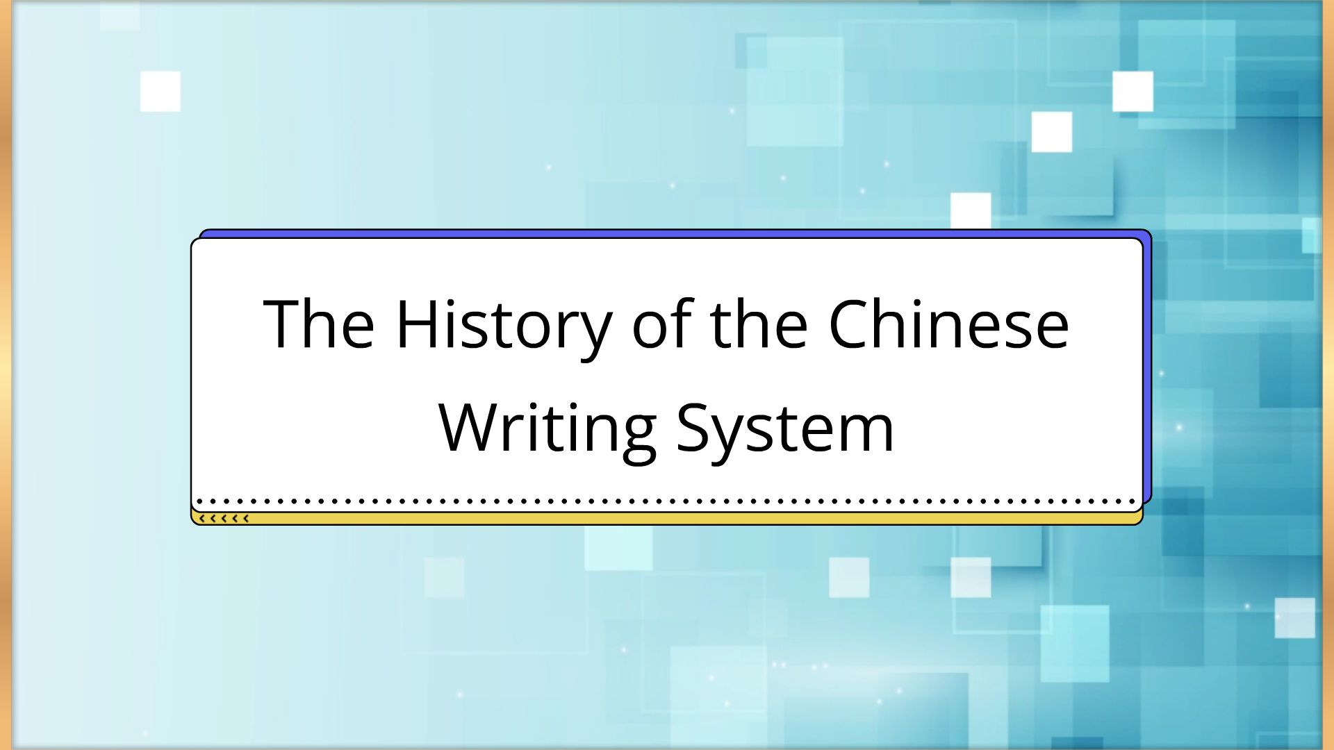 The History of the Chinese Writing System. - Animated Video By Cartoon ...