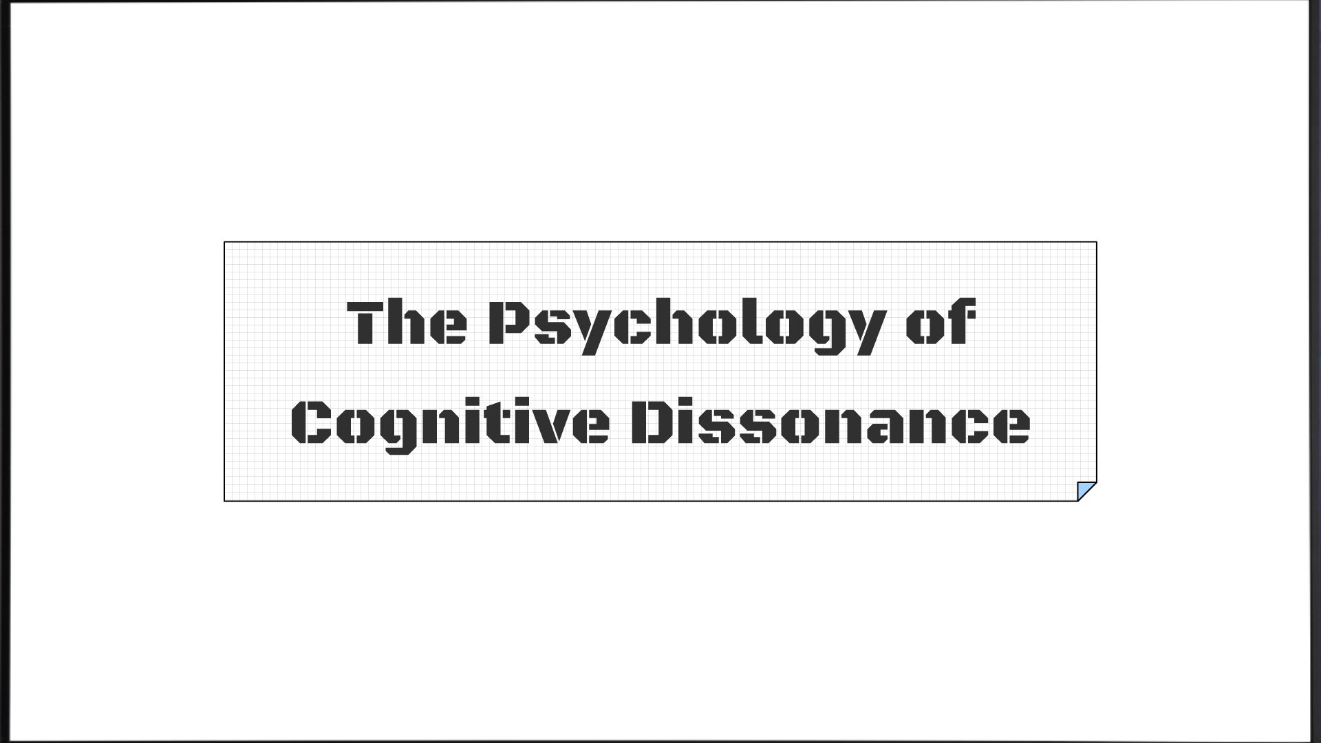 The Psychology of Cognitive Dissonance. - Animated Video By Sketchy ...