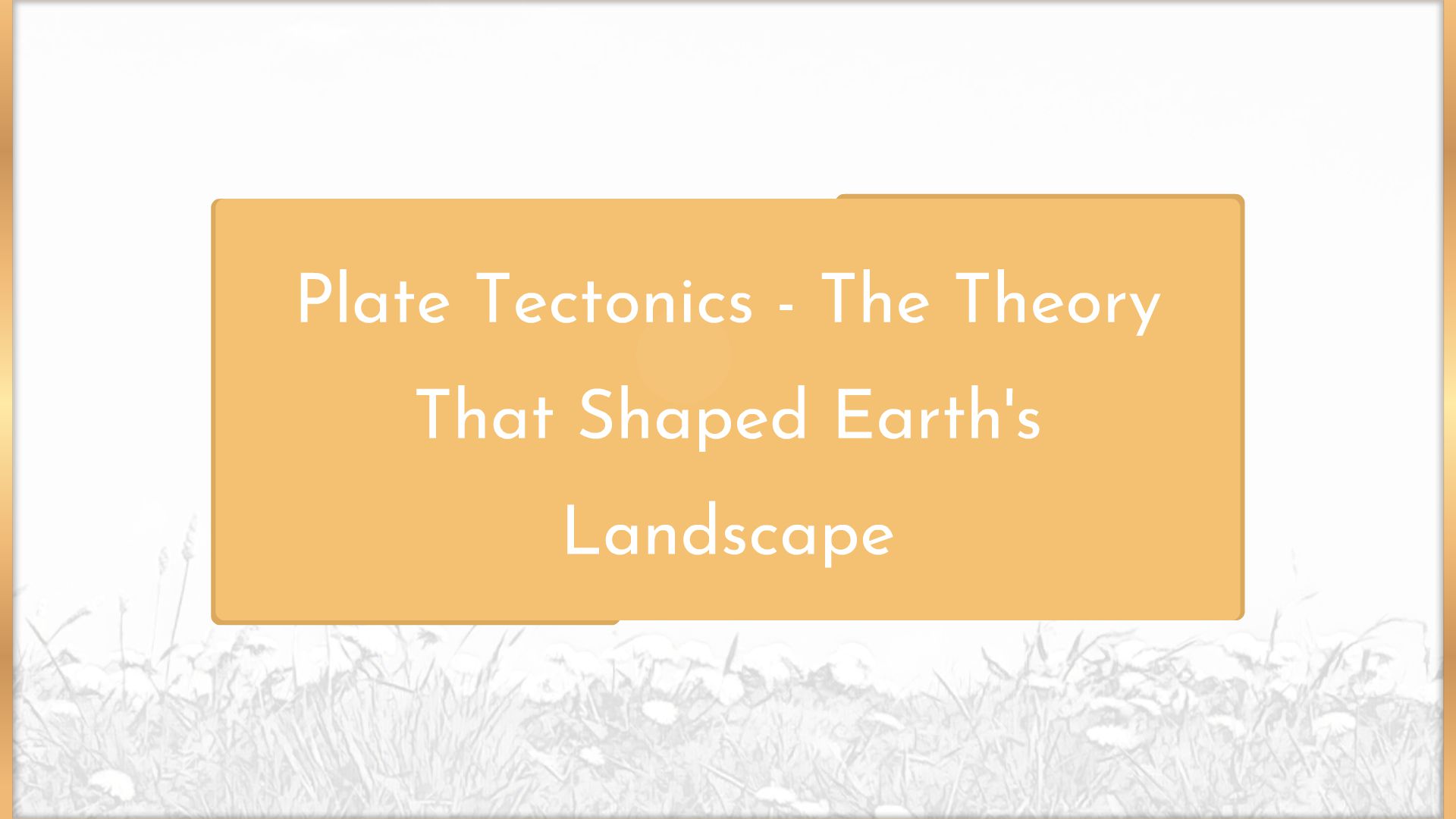 Plate Tectonics - The Theory That Shaped Earth's Landscape. - Animated ...