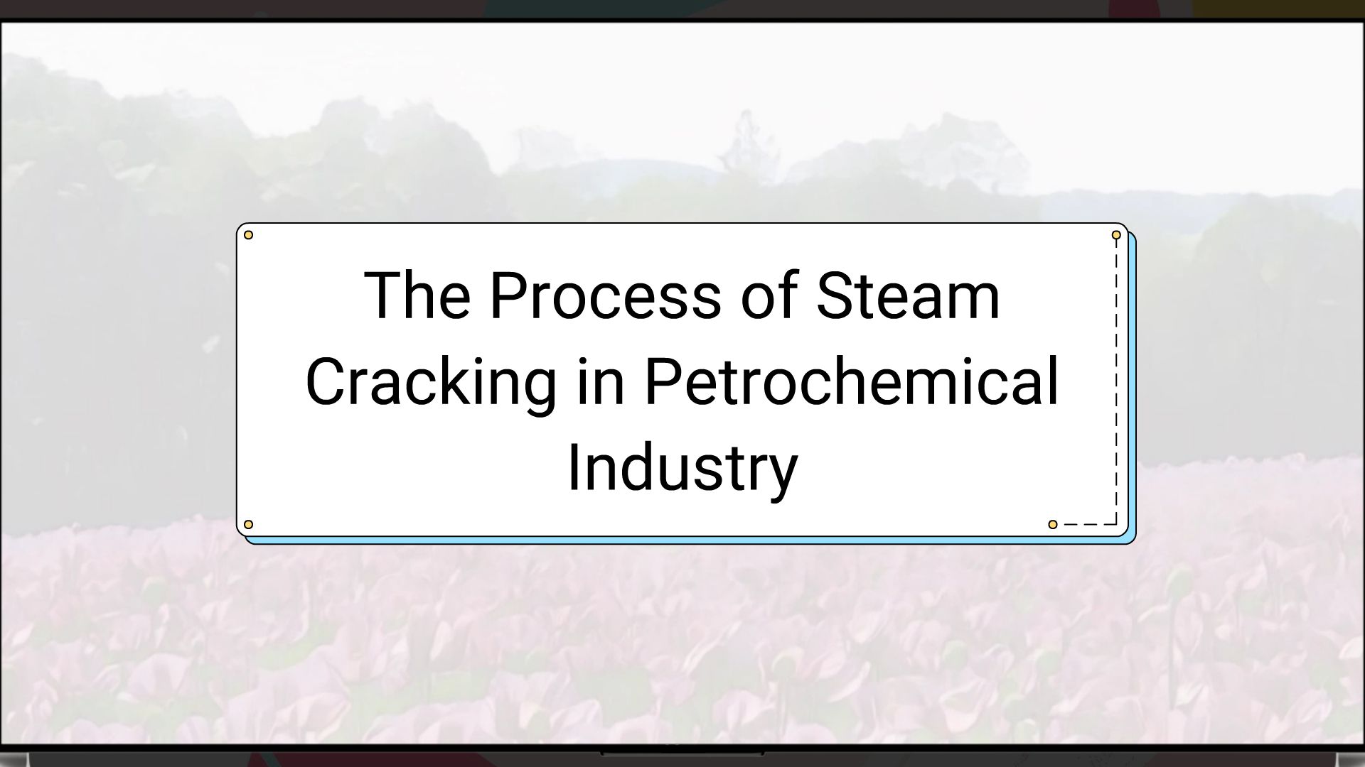 The Process of Steam Cracking in Petrochemical Industry. - Animated ...