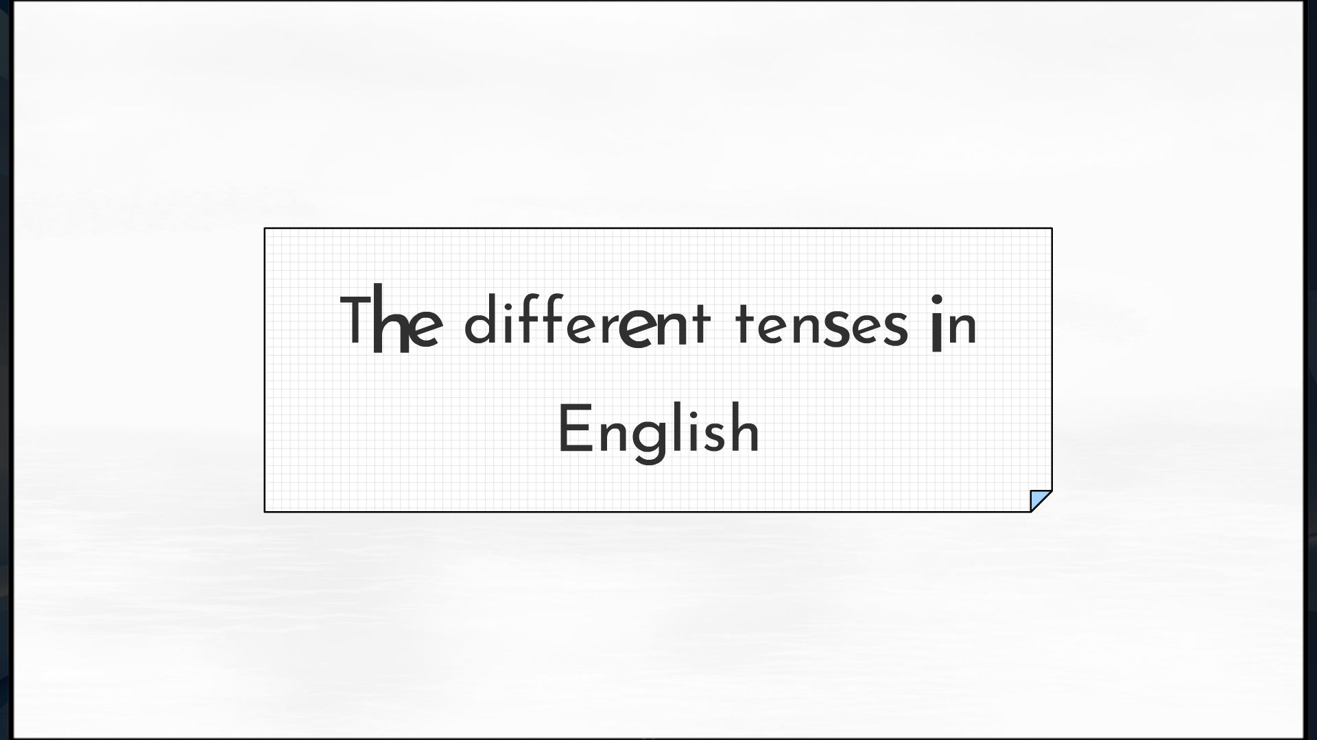 The different tenses in English. - Animated Video By Anime_Lover ...