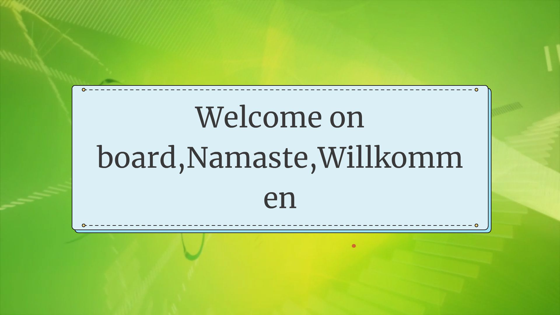 Welcome on board,Namaste,Willkommen. - Animated Video By Danko - Mango ...
