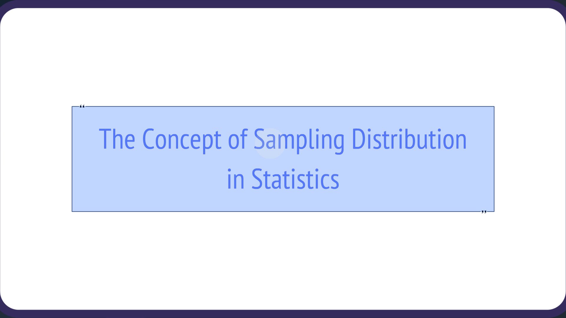 Sampling Distribution