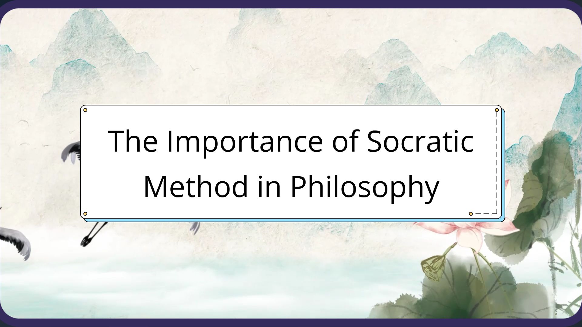 The Importance of Socratic Method in Philosophy. - Animated Video By ...
