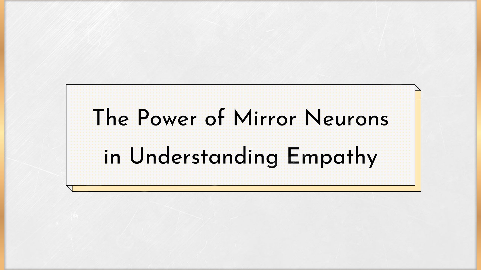 The Power of Mirror Neurons in Understanding Empathy. - Animated Video ...