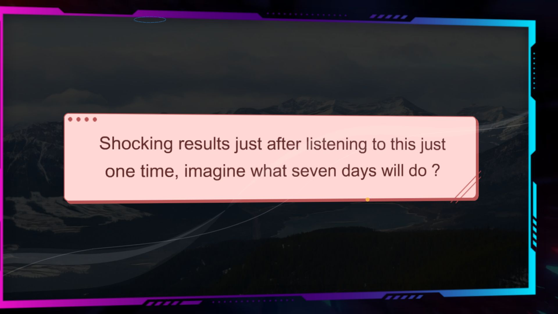 Shocking results just after listening to this just one time, imagine ...