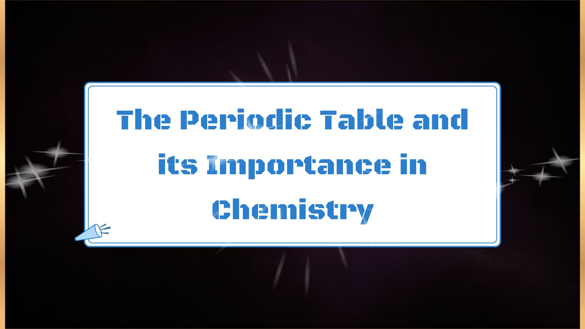 The Periodic Table and its Importance in Chemistry. - Animated Video By ...