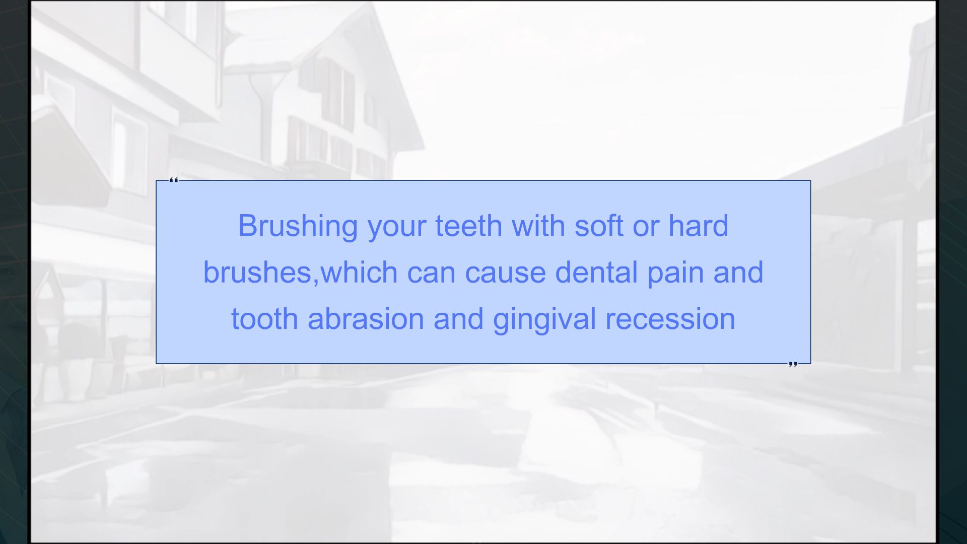 Brushing your teeth with soft or hard brushes,which can cause dental ...