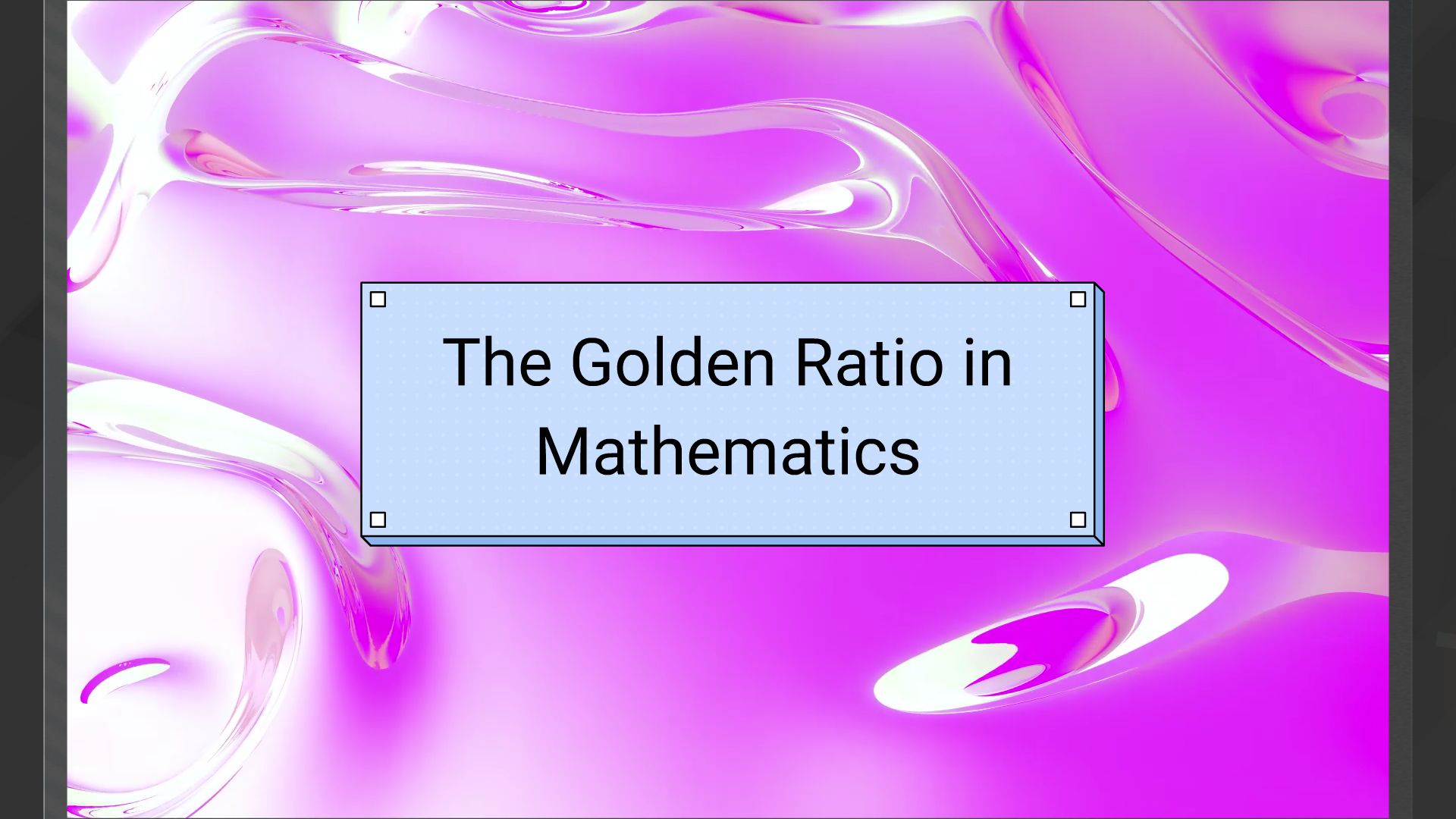 The Golden Ratio in Mathematics. - Animated Video By Anime_Devotee ...