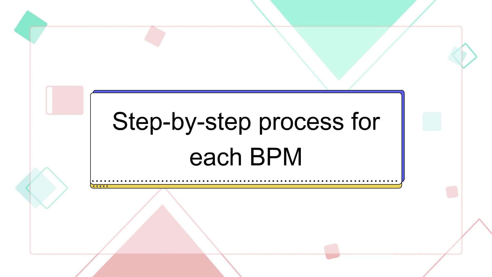 Step-by-step process for each BPM. - Animated Video By Chanel Francoise - Mango Animate