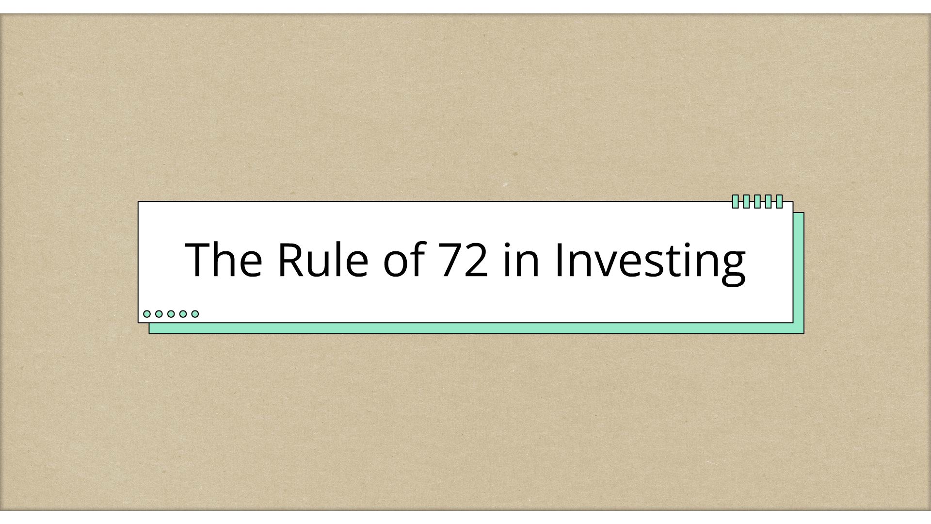 The Rule of 72 in Investing. - Animated Video By Sketchy_Wordsmith ...