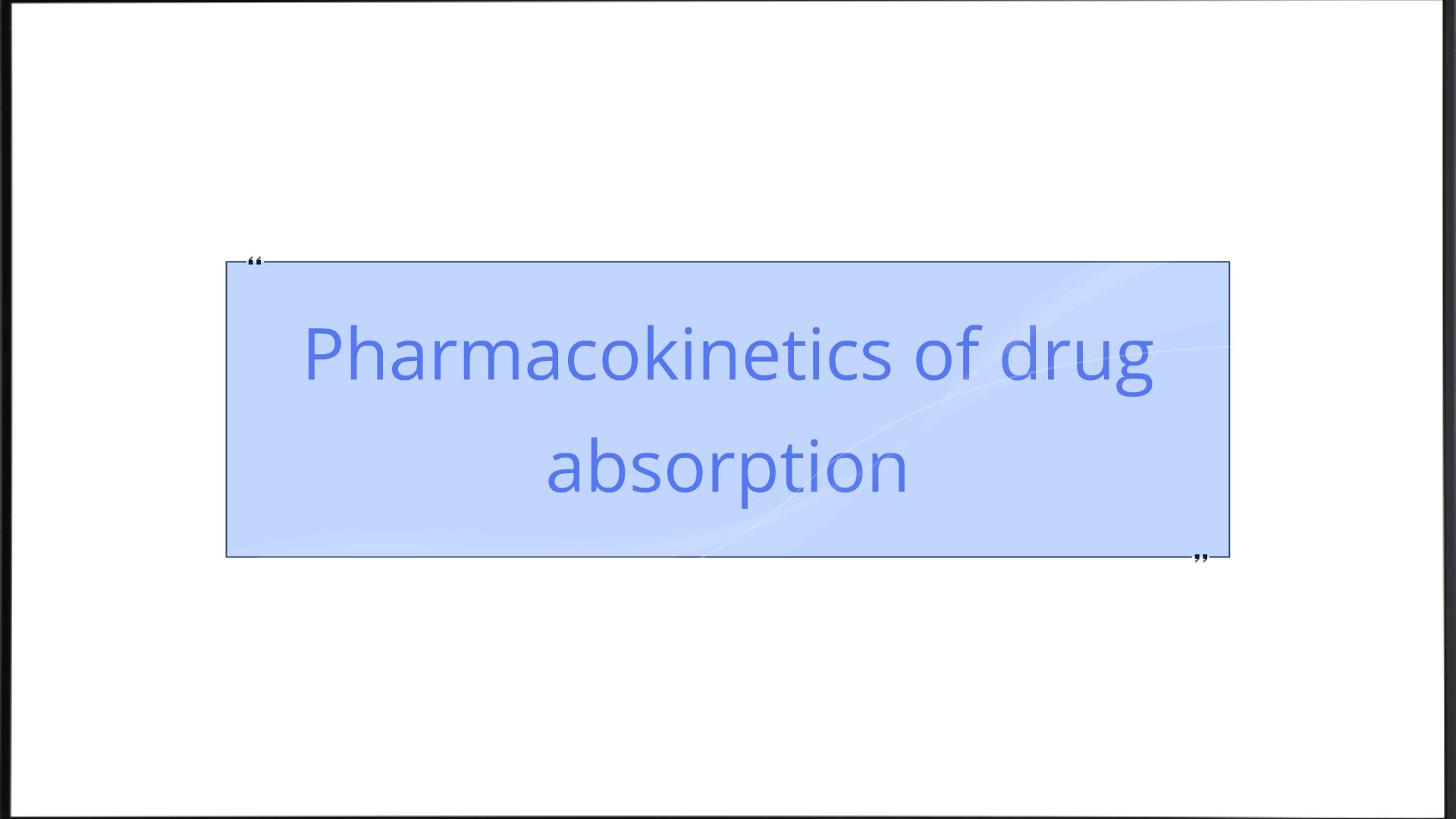 Pharmacokinetics of drug absorption. - Animated Video By Cartoon_Expert ...