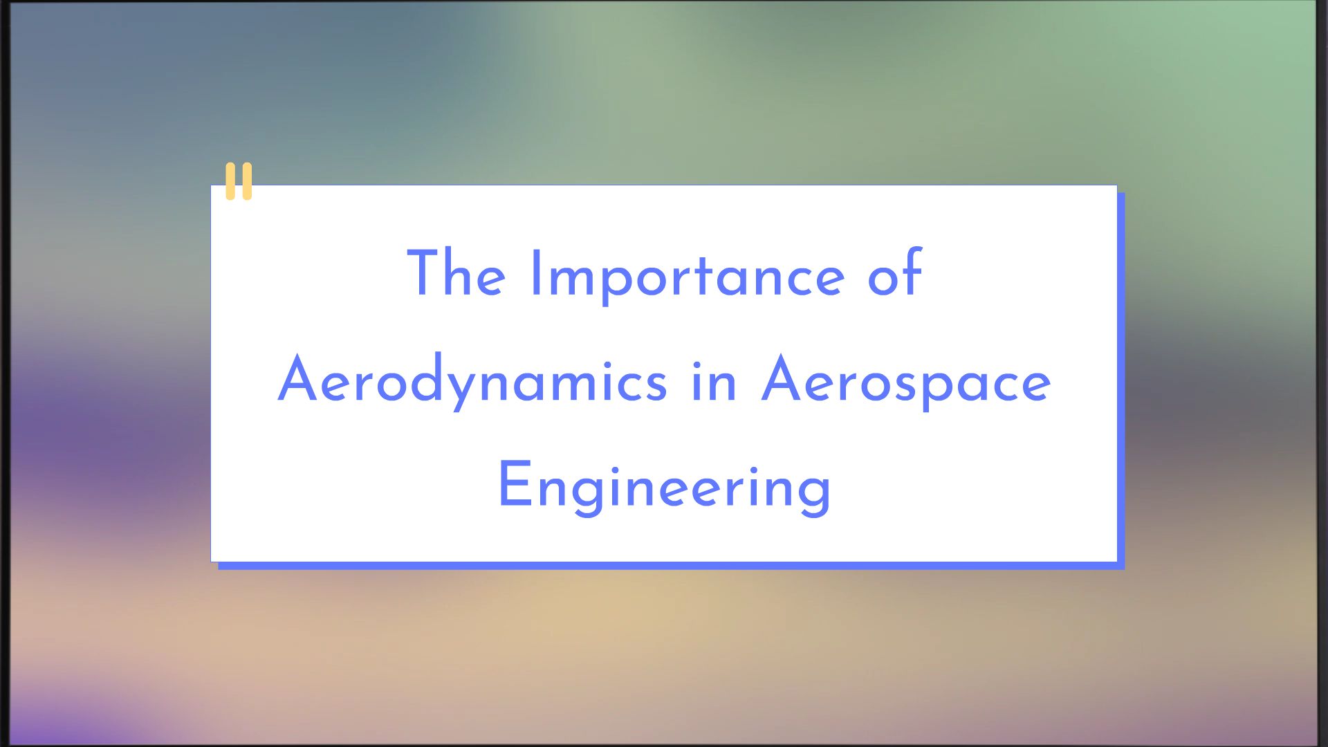 The Importance of Aerodynamics in Aerospace Engineering. - Animated ...