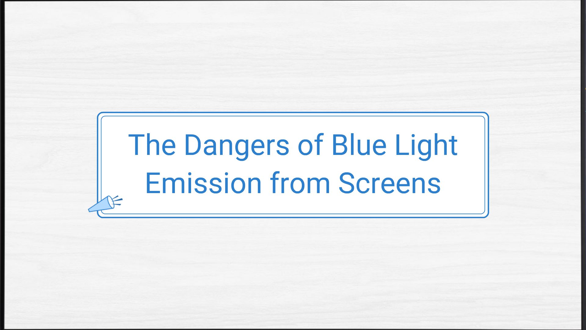 The Dangers of Blue Light Emission from Screens. - Animated Video By ...