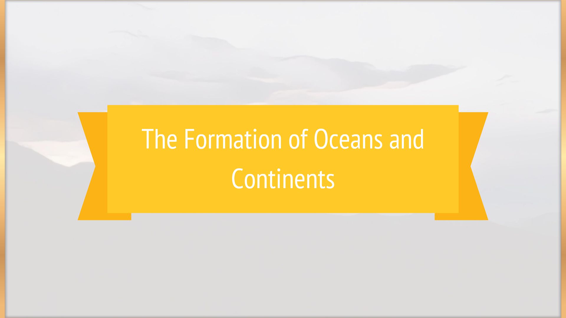 The Formation of Oceans and Continents. - Animated Video By Toon ...