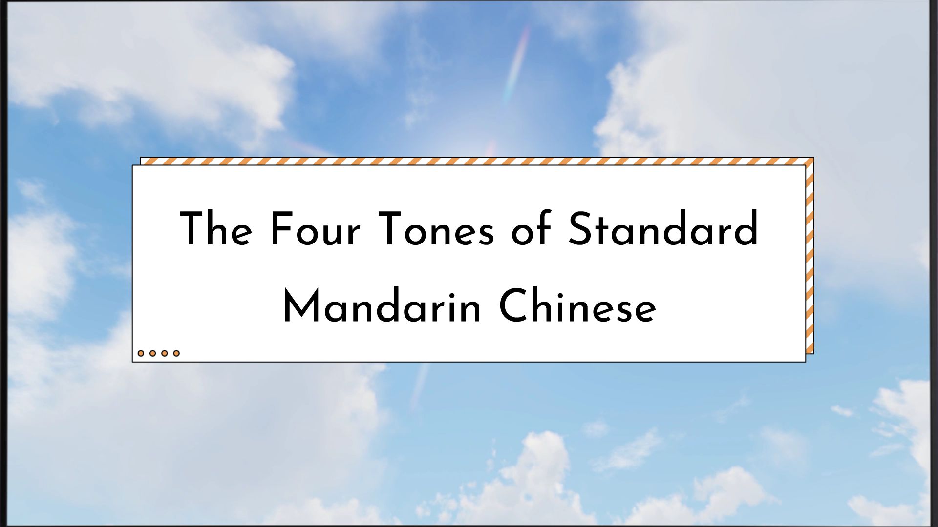 The Four Tones of Standard Mandarin Chinese. - Animated Video By ...