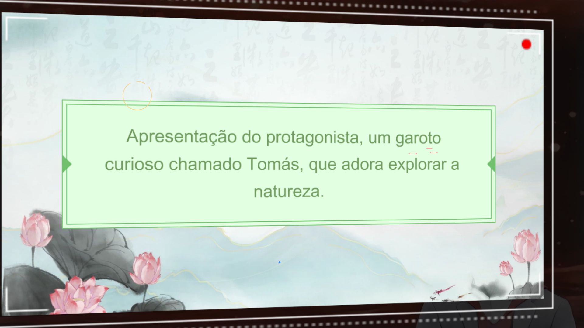 Apresentação do protagonista, um garoto curioso chamado Tomás, que ...