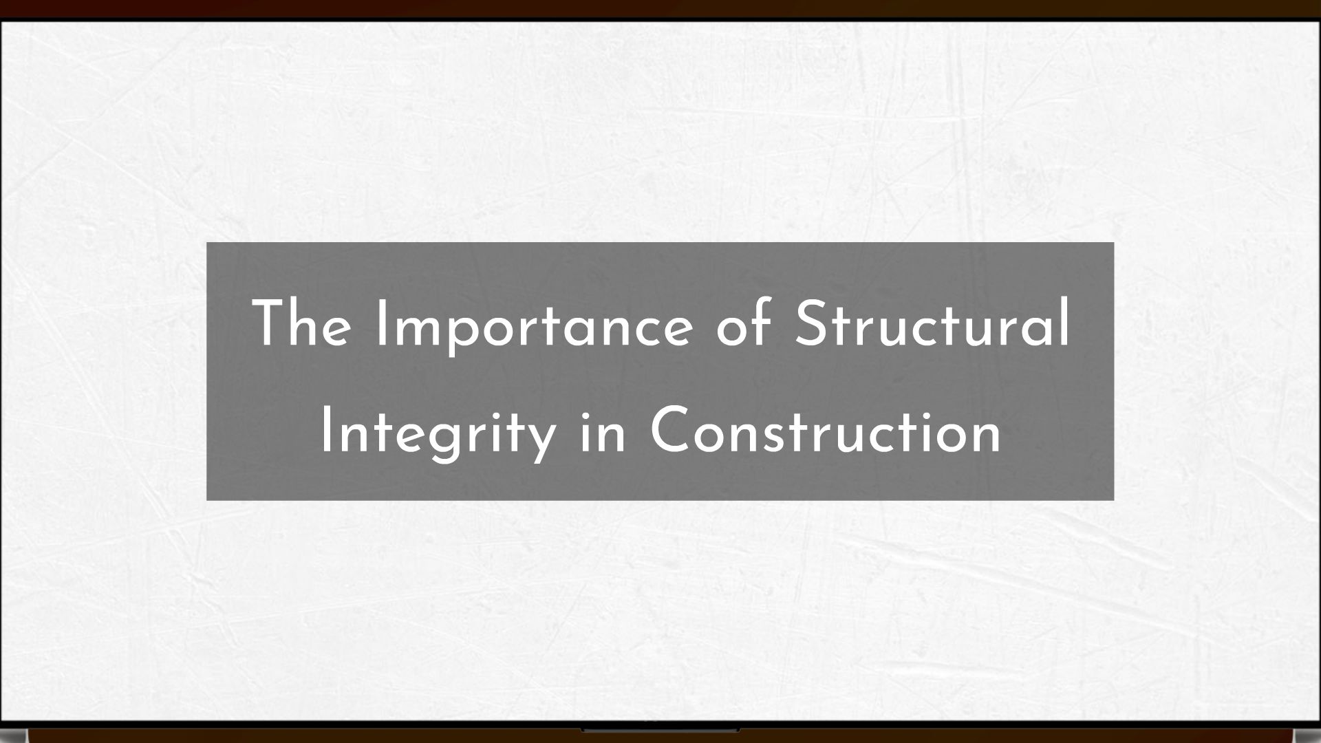 The Importance of Structural Integrity in Construction. - Animated ...