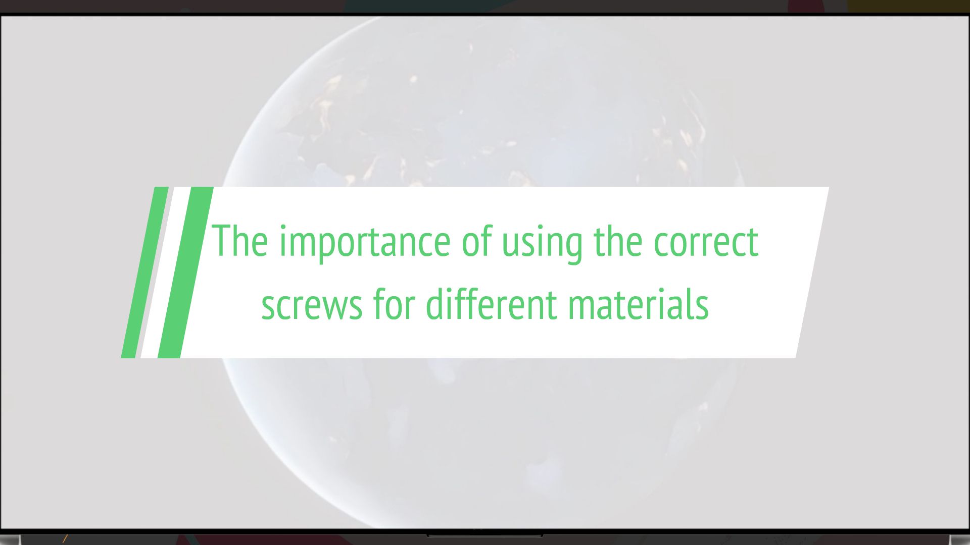 The importance of using the correct screws for different materials ...