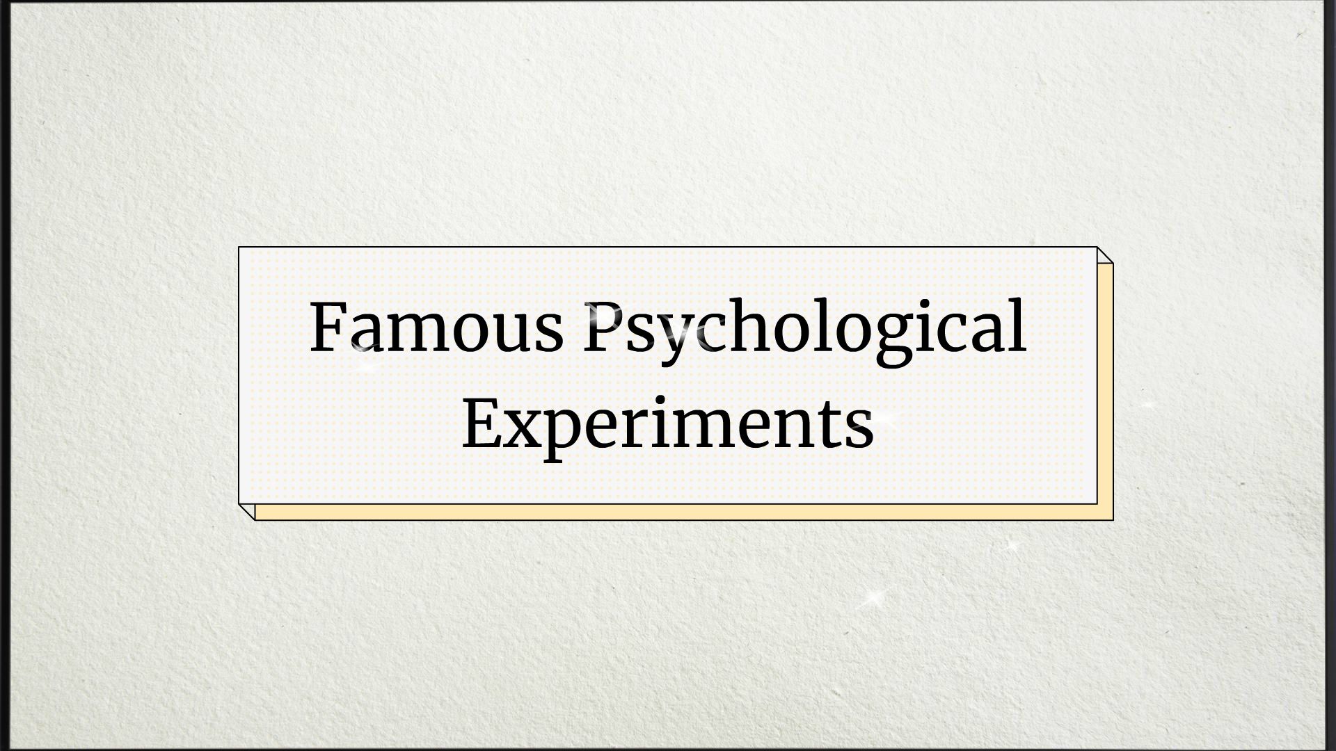 Famous Psychological Experiments. - Animated Video By Cartoon_Expert ...