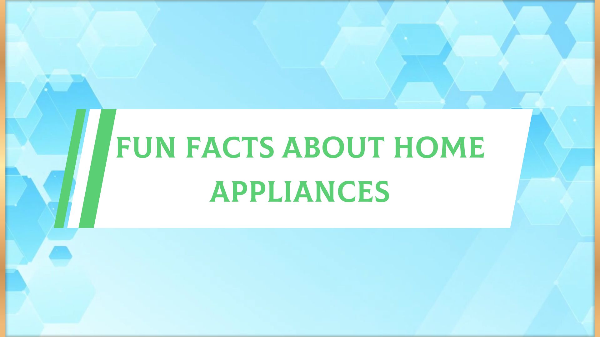 Fun Facts About Home Appliances. - Animated Video By Animation_Maestro ...