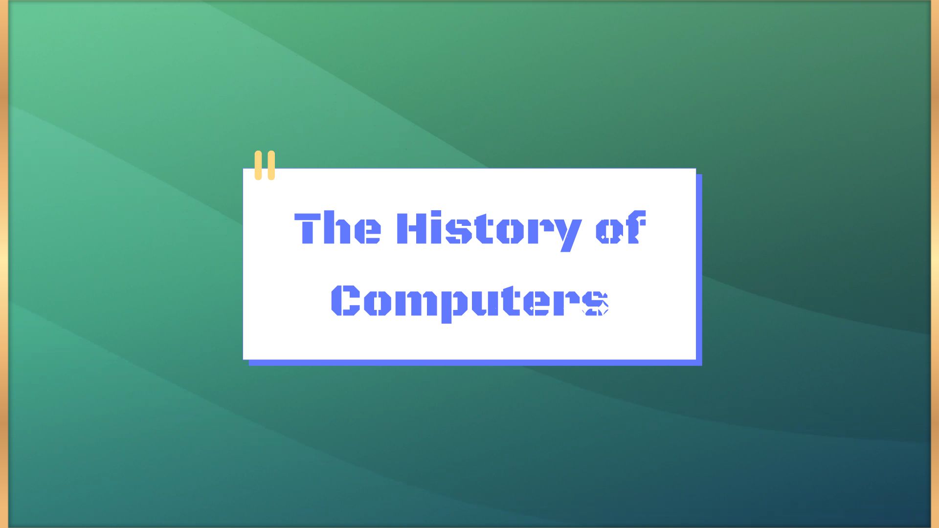 The History of Computers. - Animated Video By Pixel_Enthusiast - Mango ...