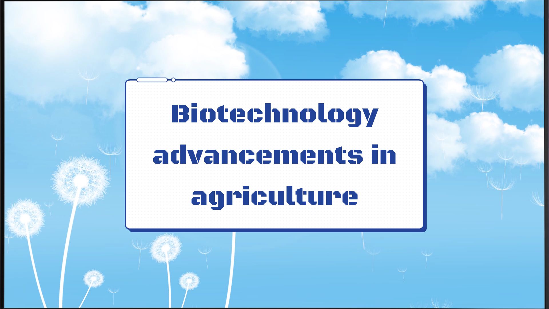 Biotechnology advancements in agriculture. - Animated Video By Pixel ...