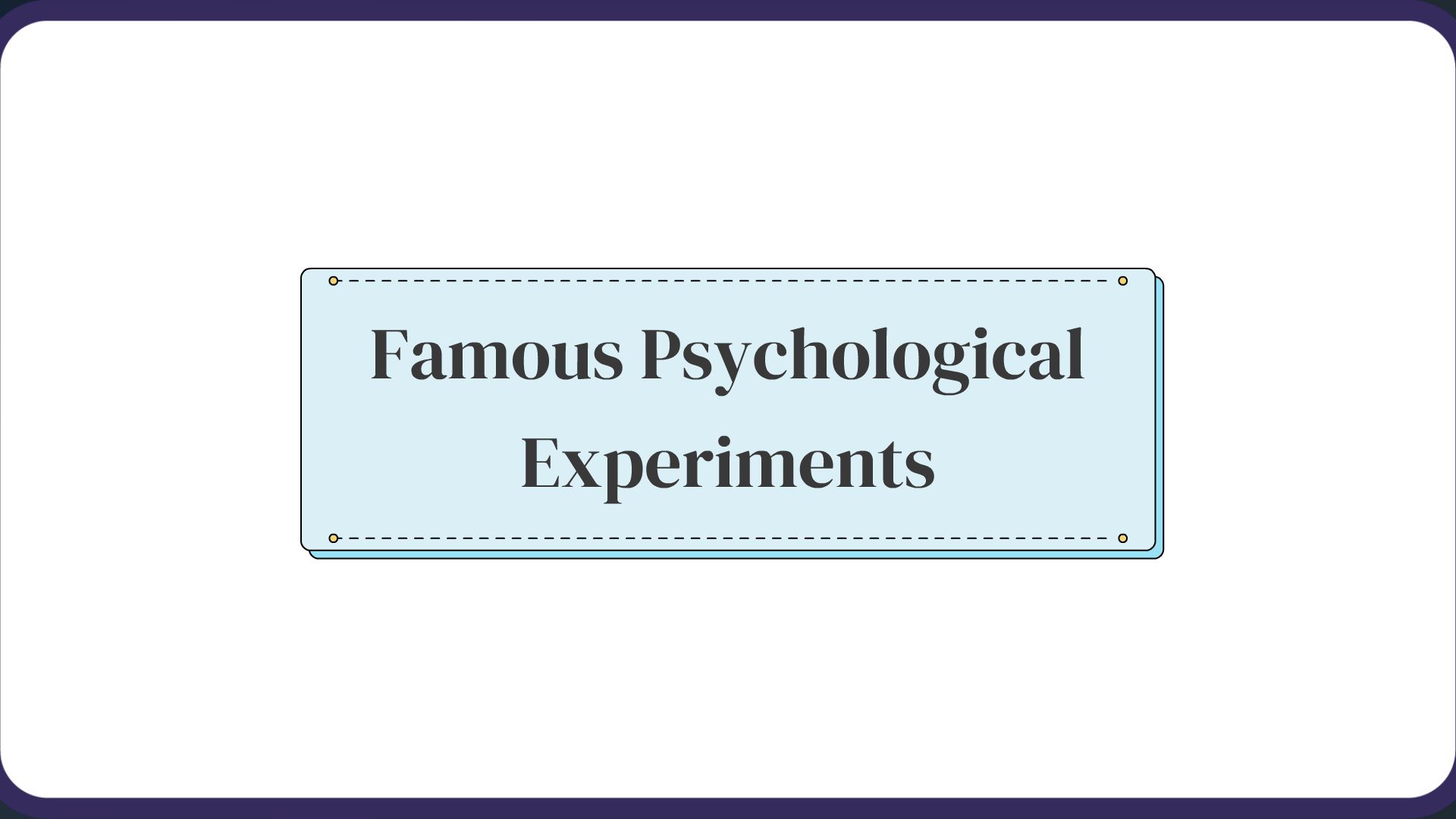 Famous Psychological Experiments. - Animated Video By Digi_Artist ...
