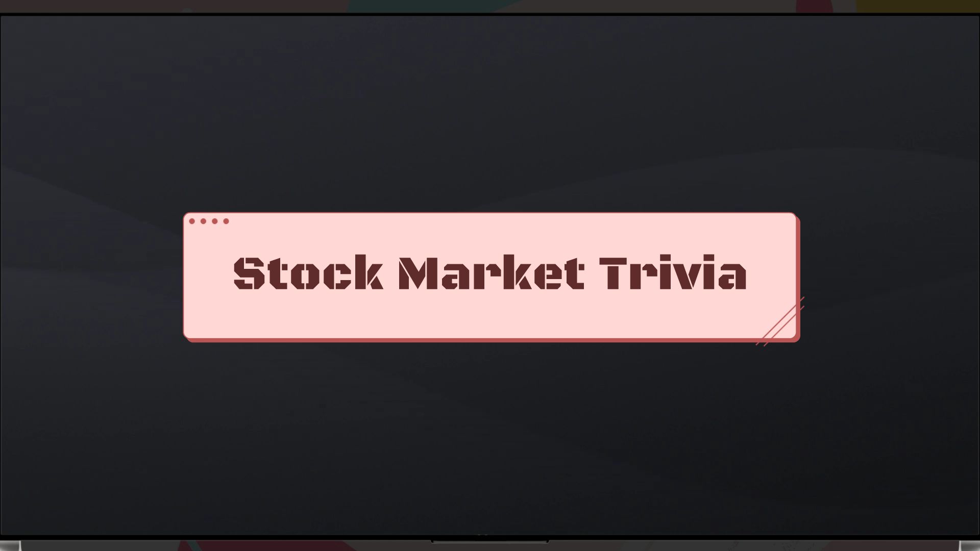 Stock Market Trivia. - Animated Video By Toon_Maverick - Mango Animate