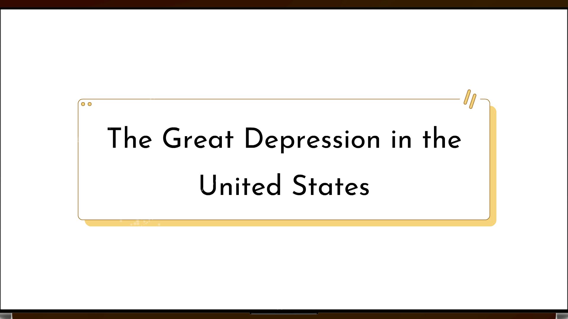 The Great Depression in the United States. - Animated Video By Toon ...