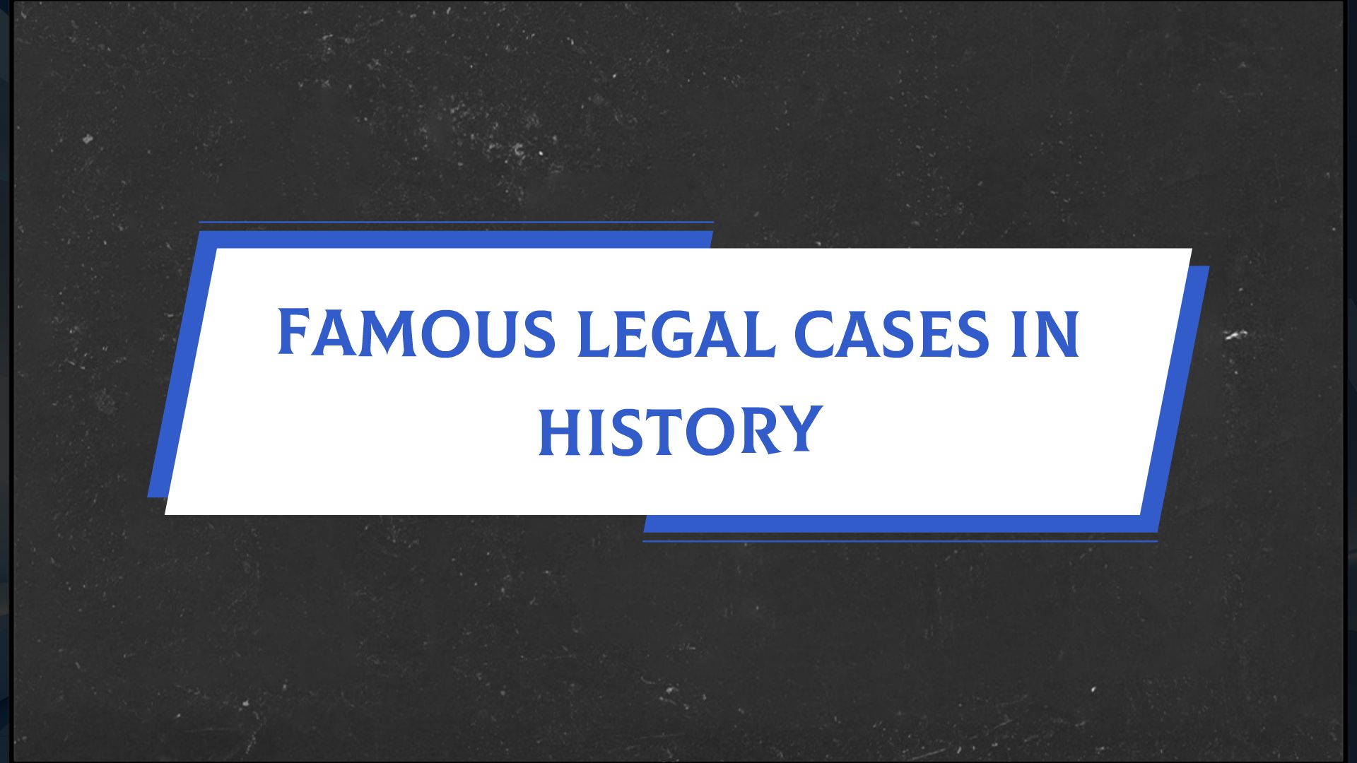 Famous Legal Cases in History. - Animated Video By Animation_Addict ...
