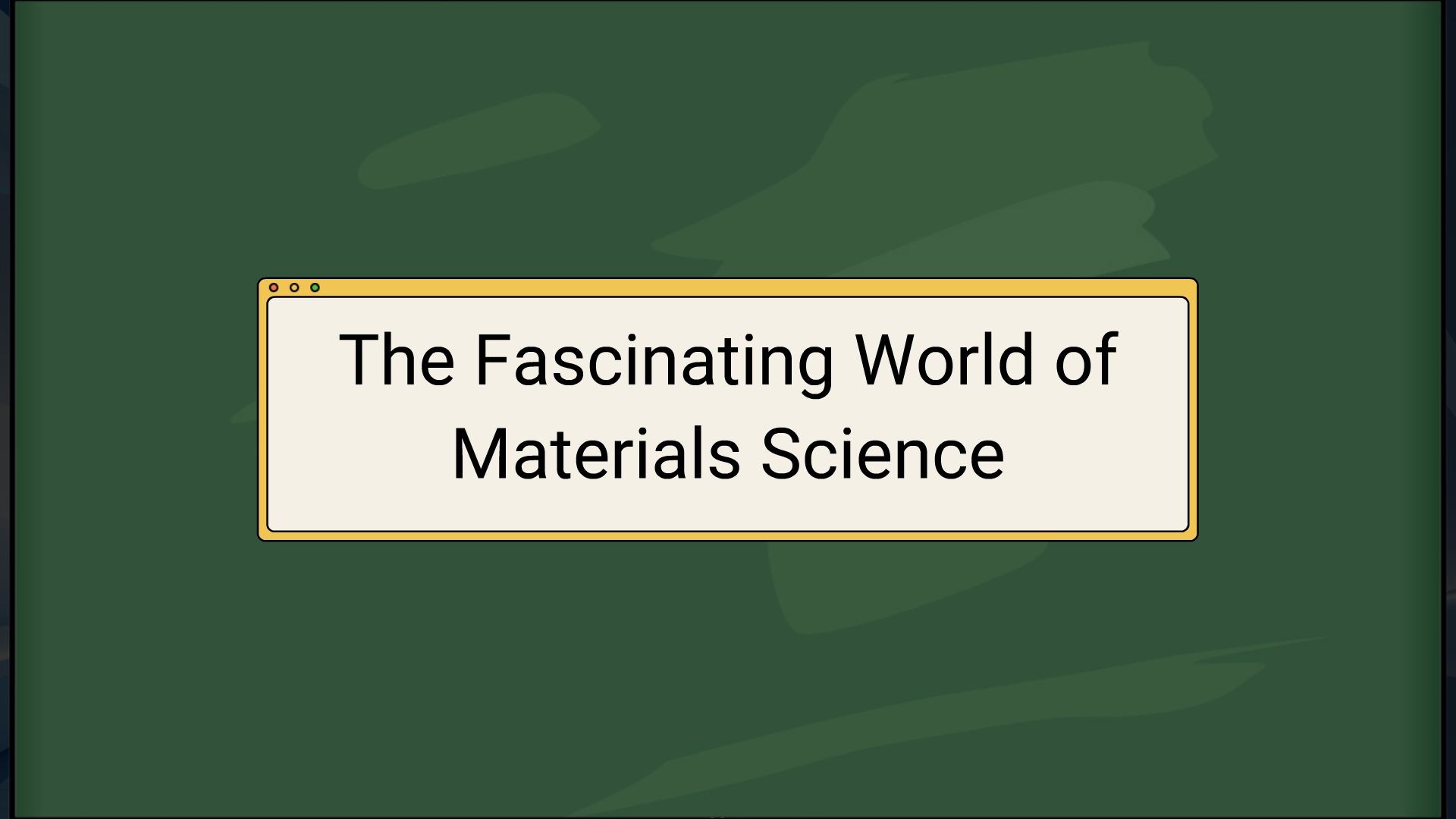 The Fascinating World of Materials Science. - Animated Video By Anime ...