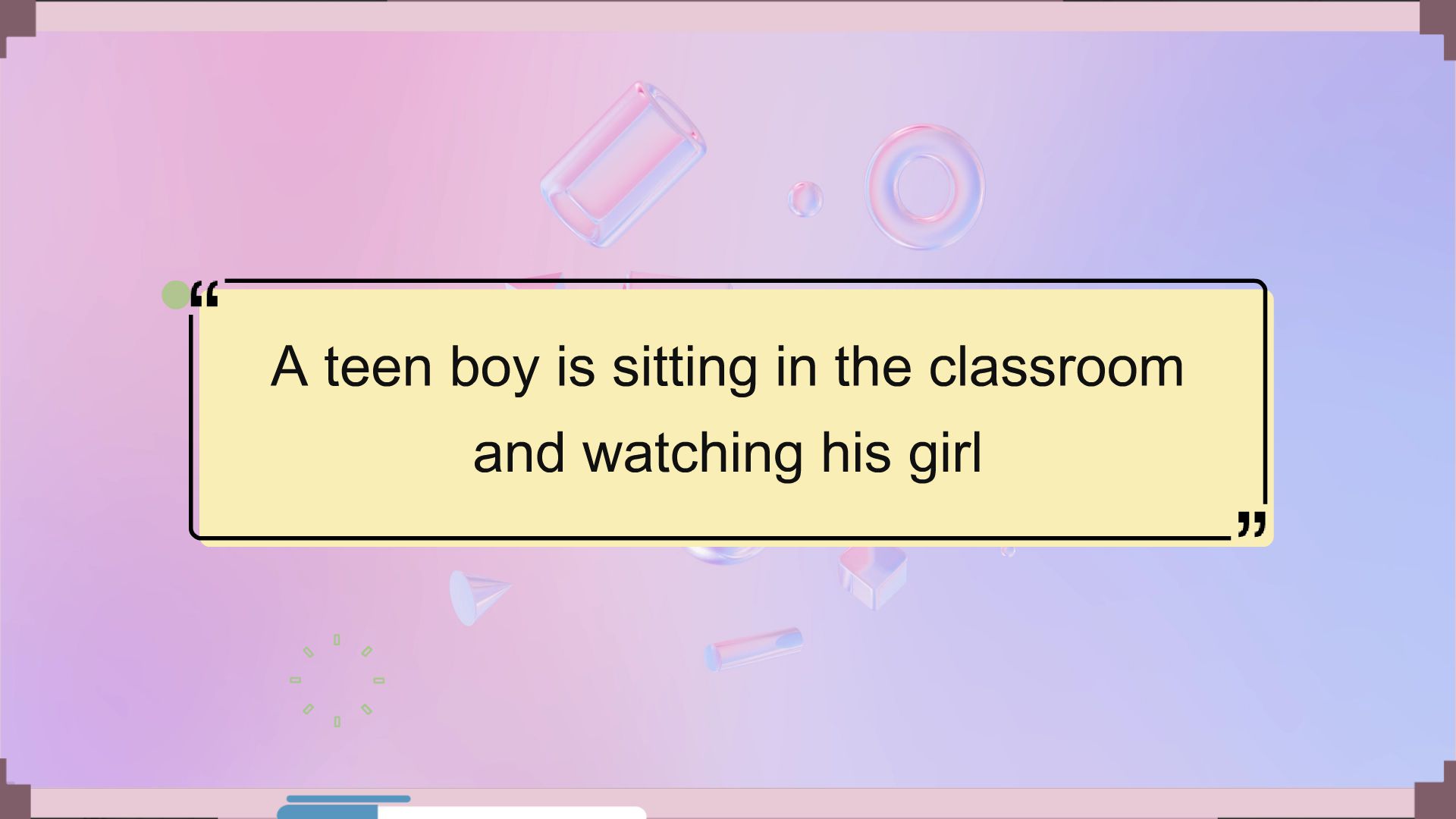 A teen boy is sitting in the classroom and watching his girl - Animated Video By shivumani623 ...
